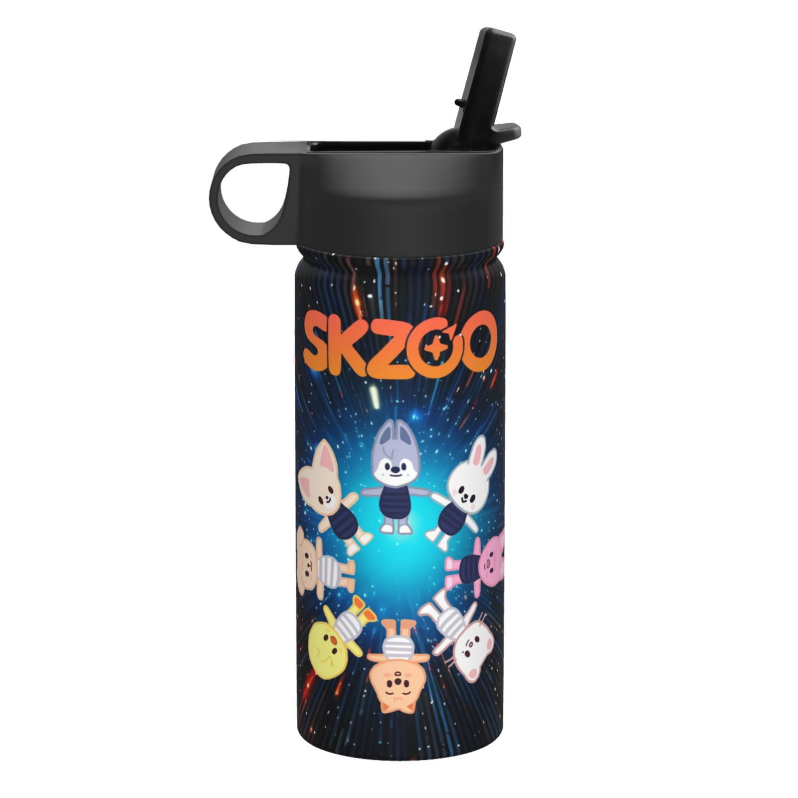 Stray Kids SKZOO Kids Insulated Water Bottle With Straw - 18 Oz ...