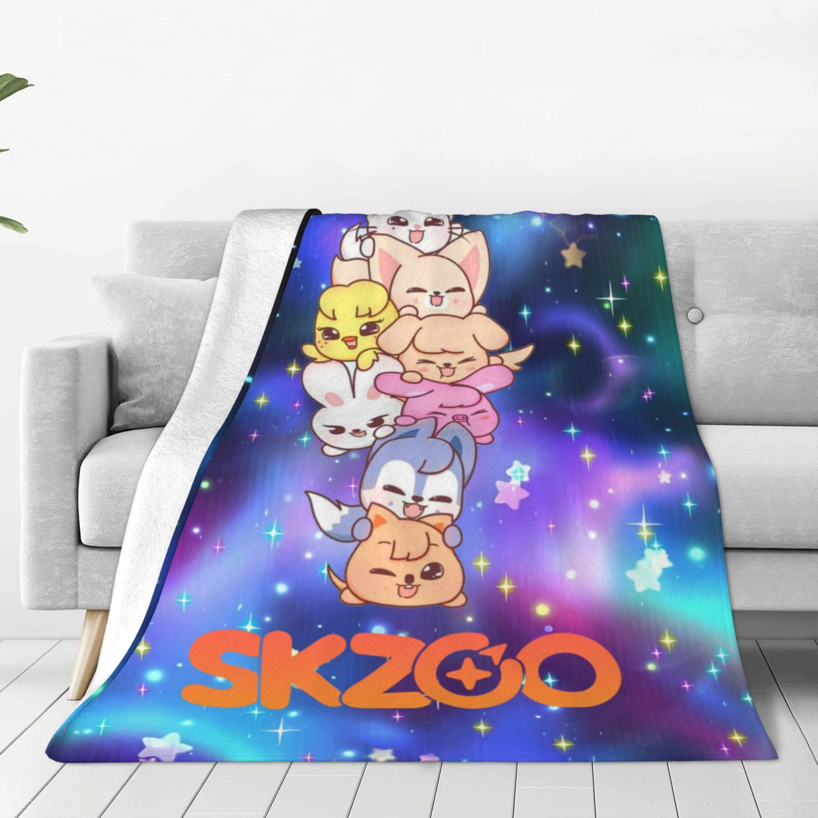 Stray Kids SKZOO Throw Blanket Couch Bed Sofa Soft Lightweight Warm ...