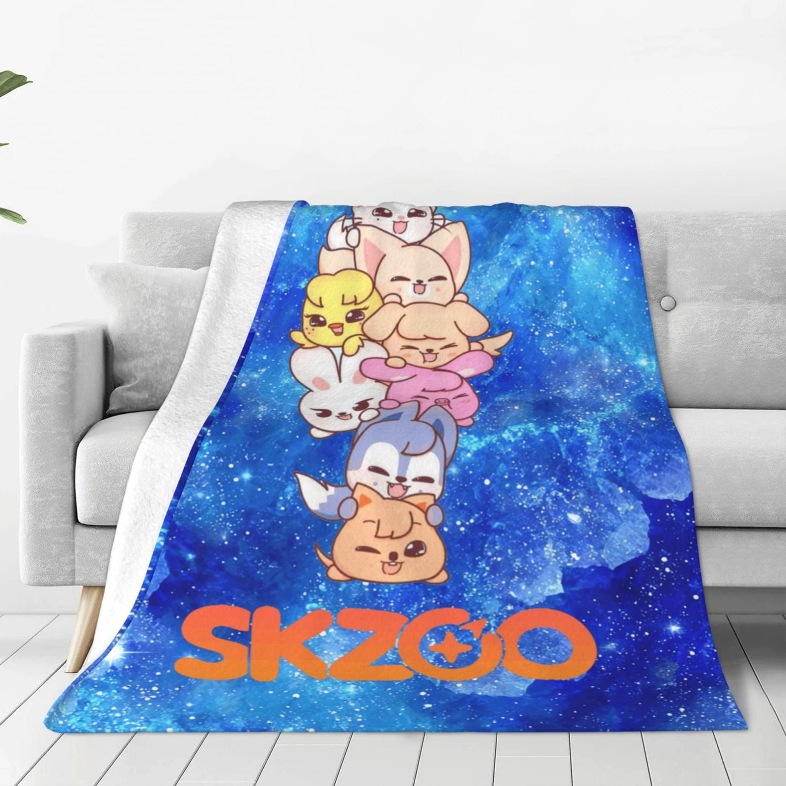 Stray Kids SKZOO Throw Blanket Couch Bed Sofa Soft Lightweight Warm ...