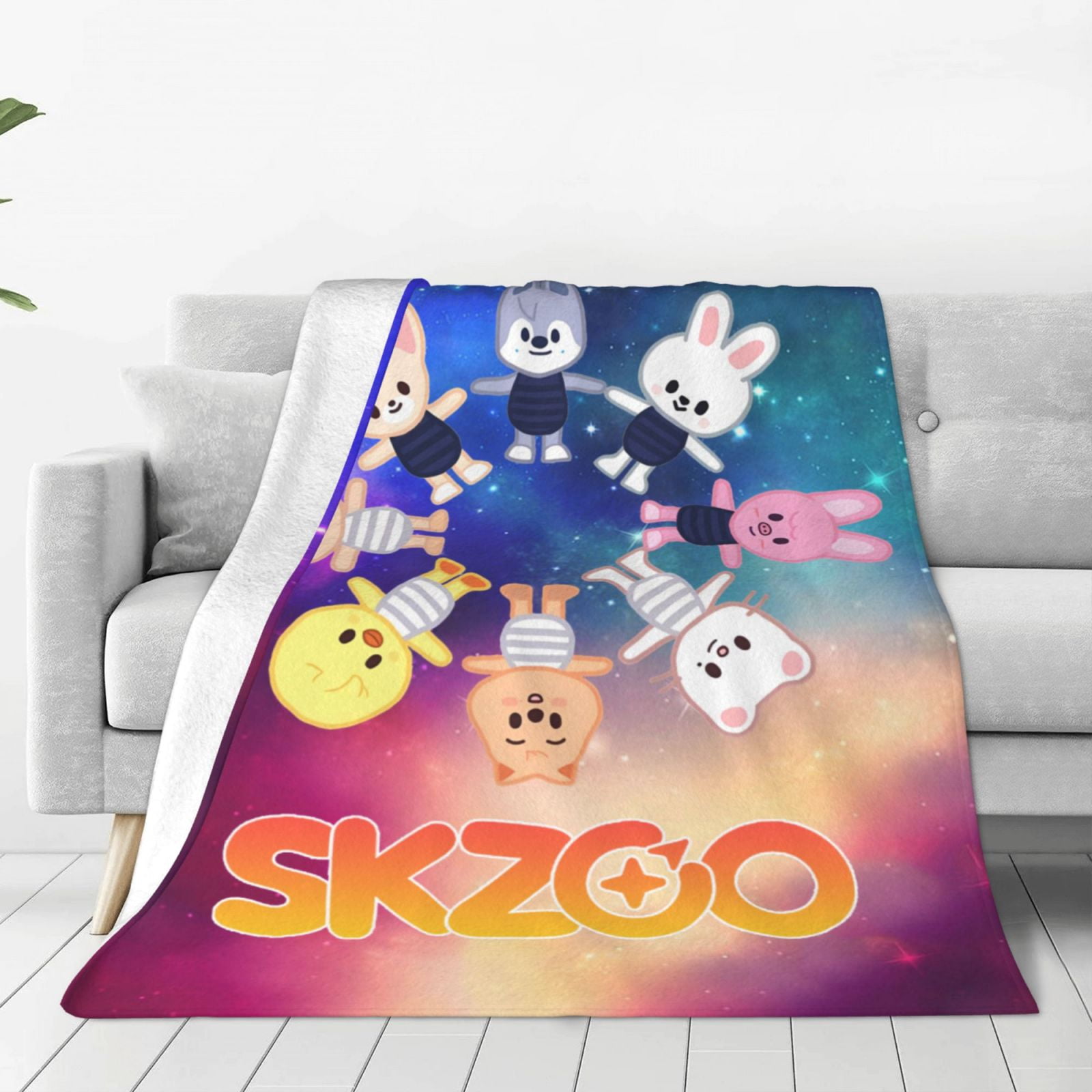 Stray Kids SKZOO Throw Blanket Couch Bed Sofa Soft Lightweight Warm ...