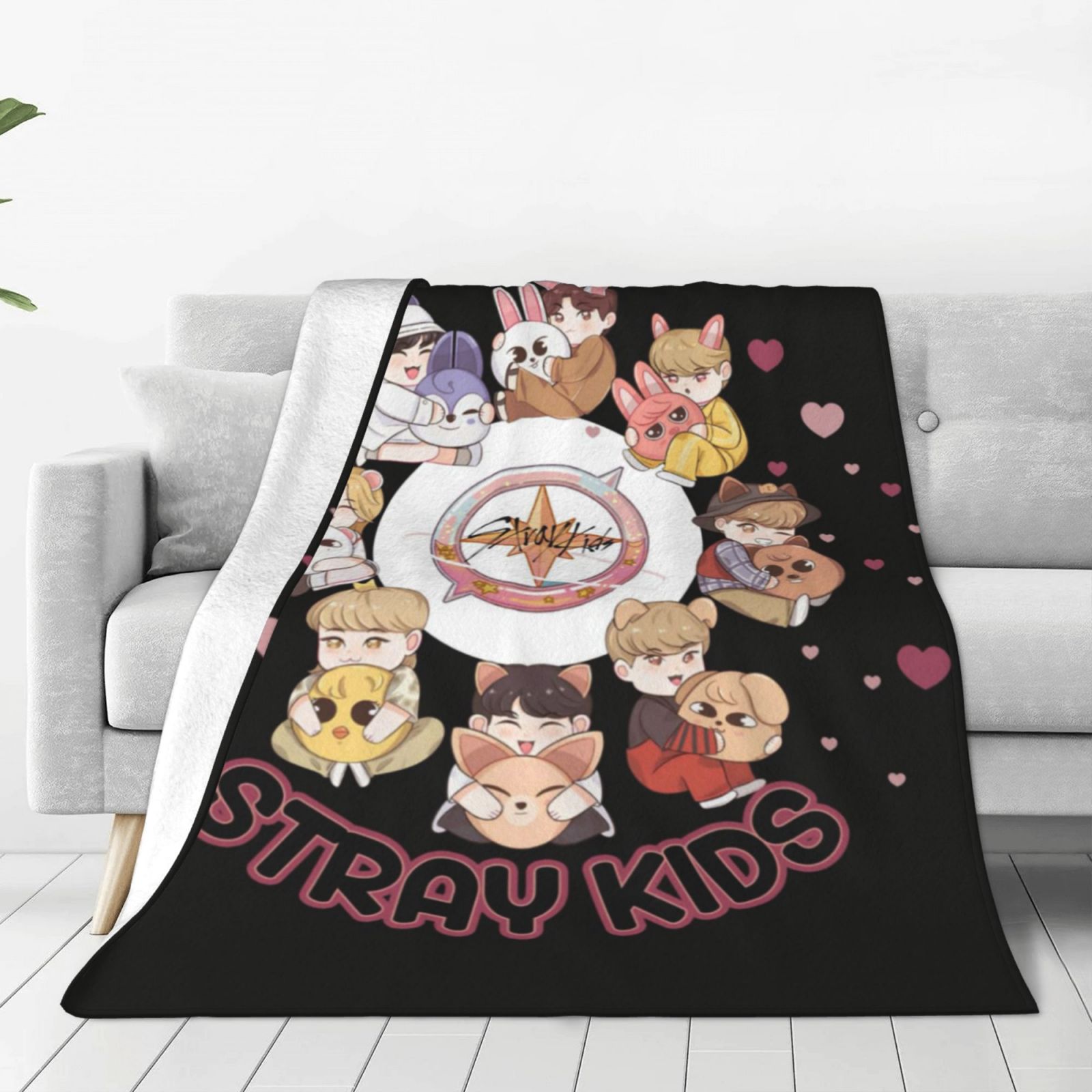 Stray Kids SKZOO Throw Blanket Couch Bed Sofa Soft Lightweight Warm ...
