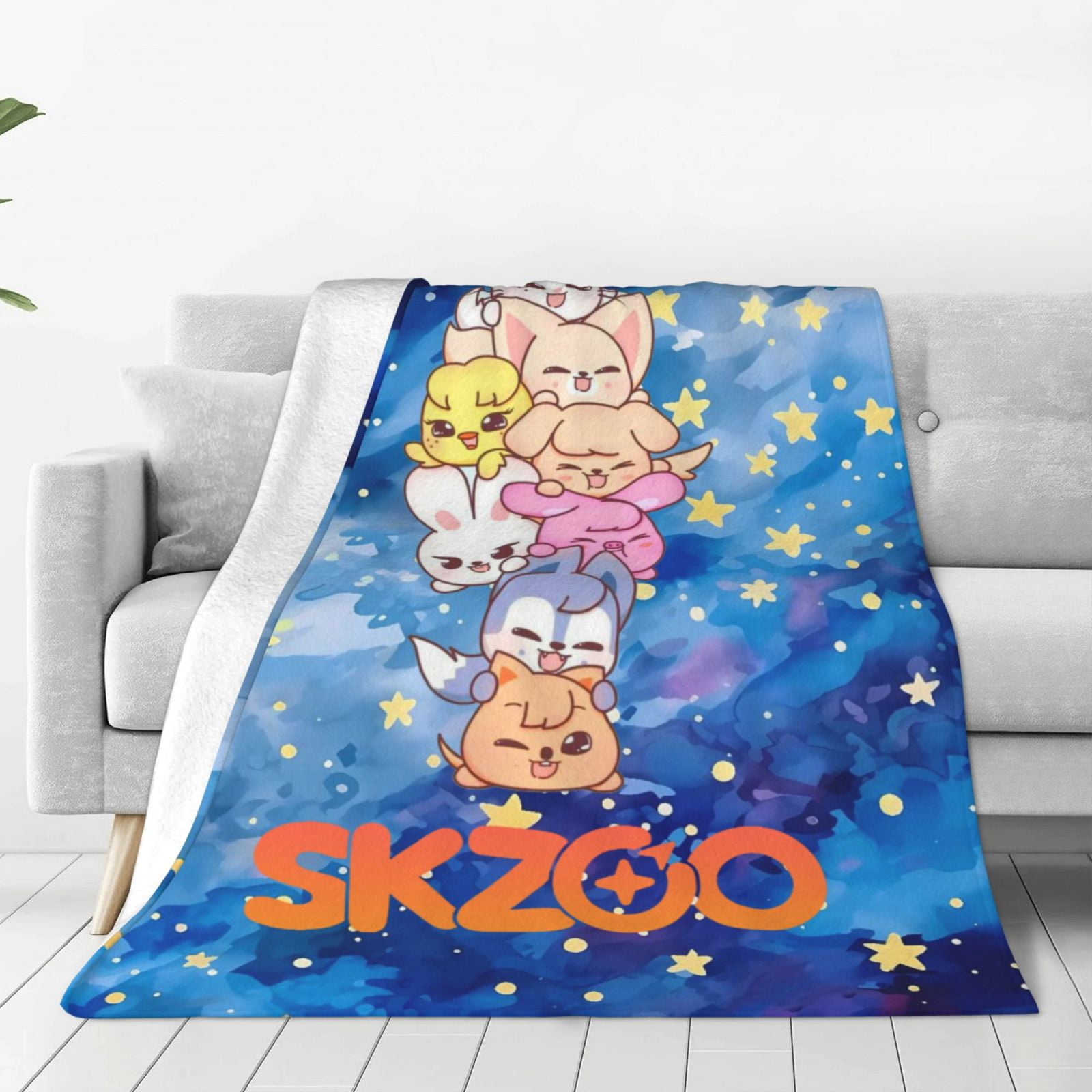 Stray Kids SKZOO Throw Blanket Couch Bed Sofa Soft Lightweight Warm ...