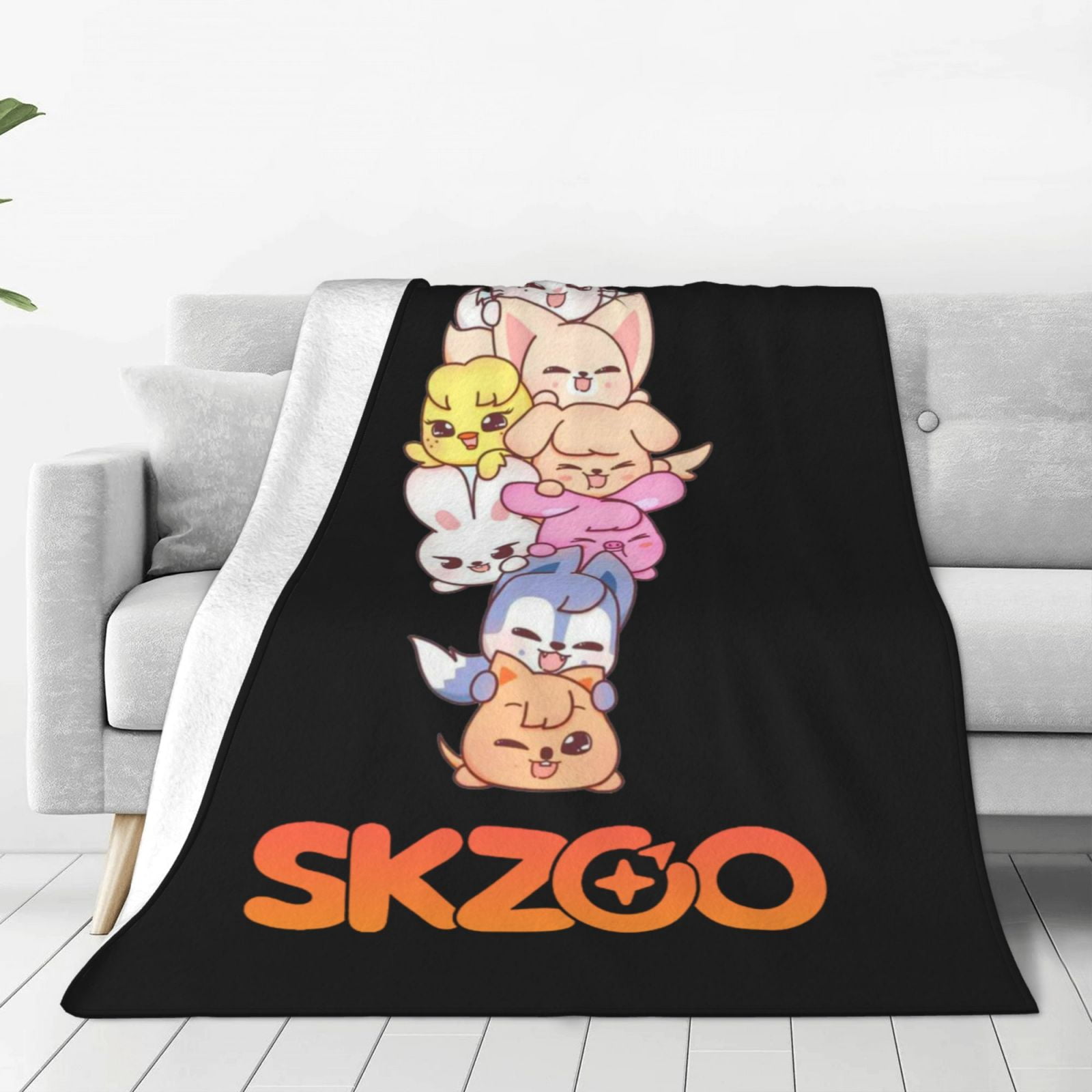 Stray Kids SKZOO Throw Blanket Couch Bed Sofa Soft Lightweight Warm ...