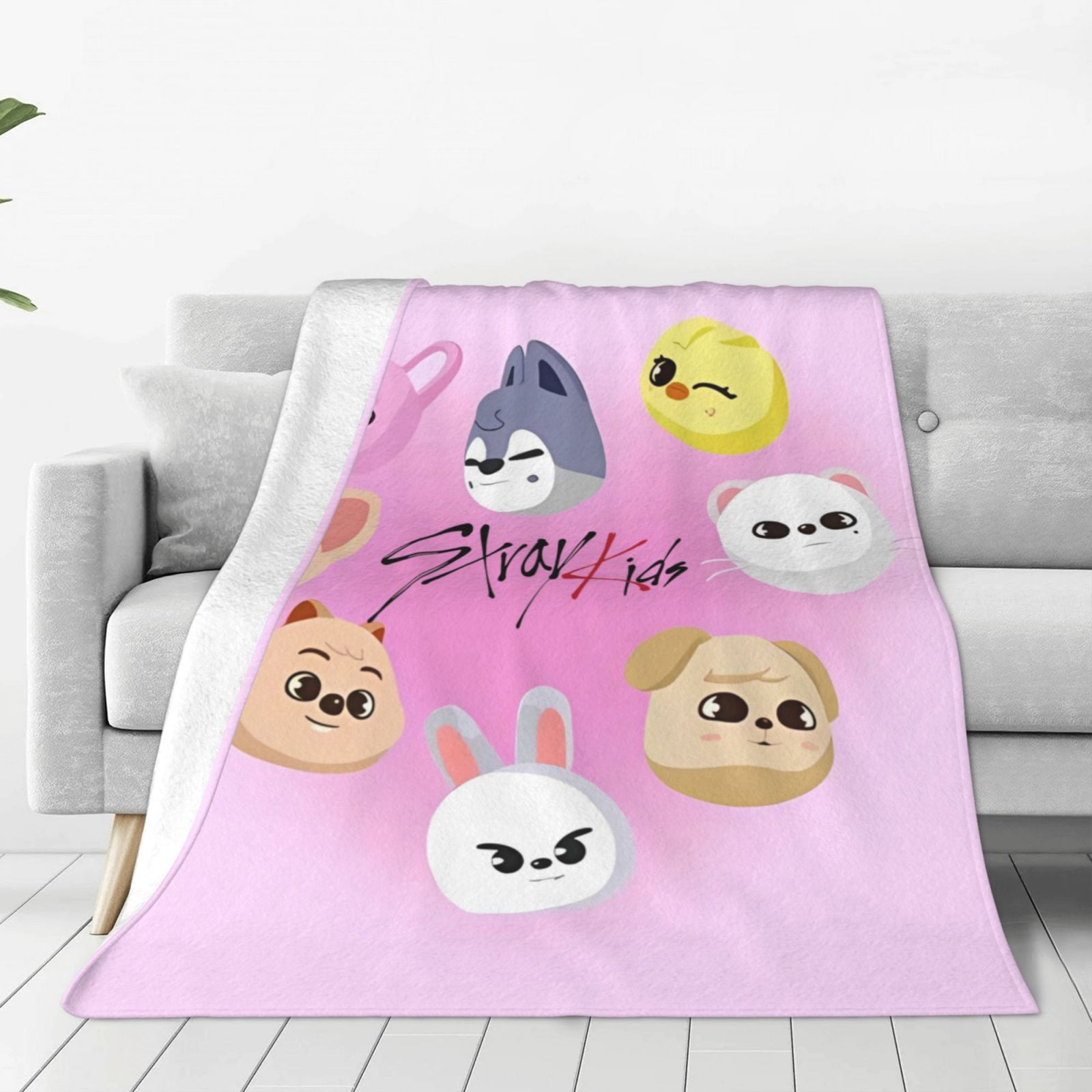 Stray Kids SKZOO Throw Blanket Couch Bed Sofa Soft Lightweight Warm ...