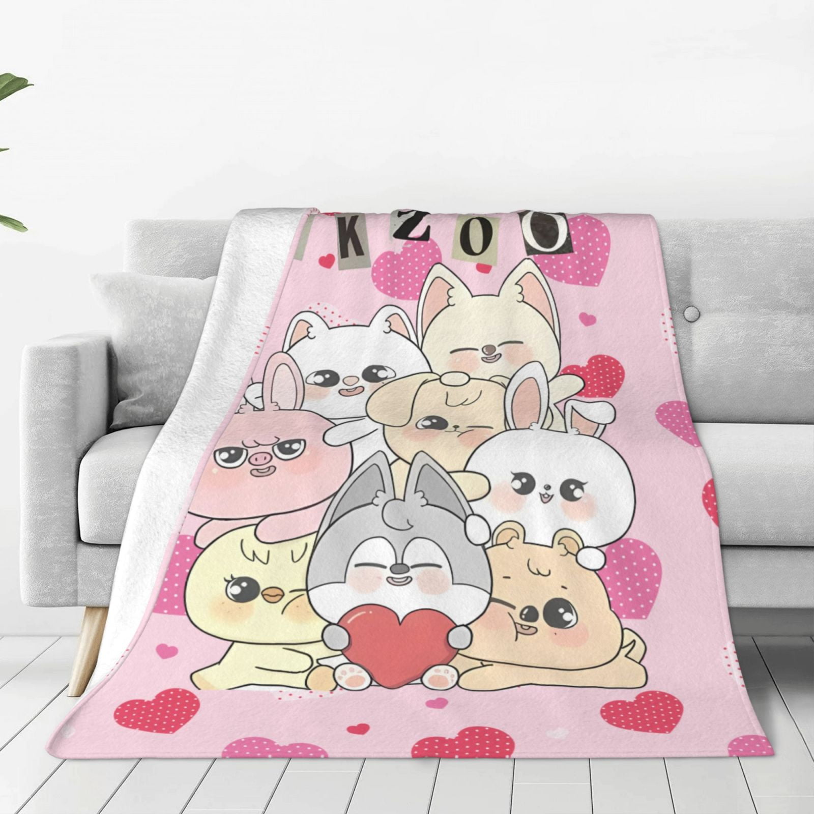 Stray Kids SKZOO Throw Blanket Couch Bed Sofa Soft Lightweight Warm ...