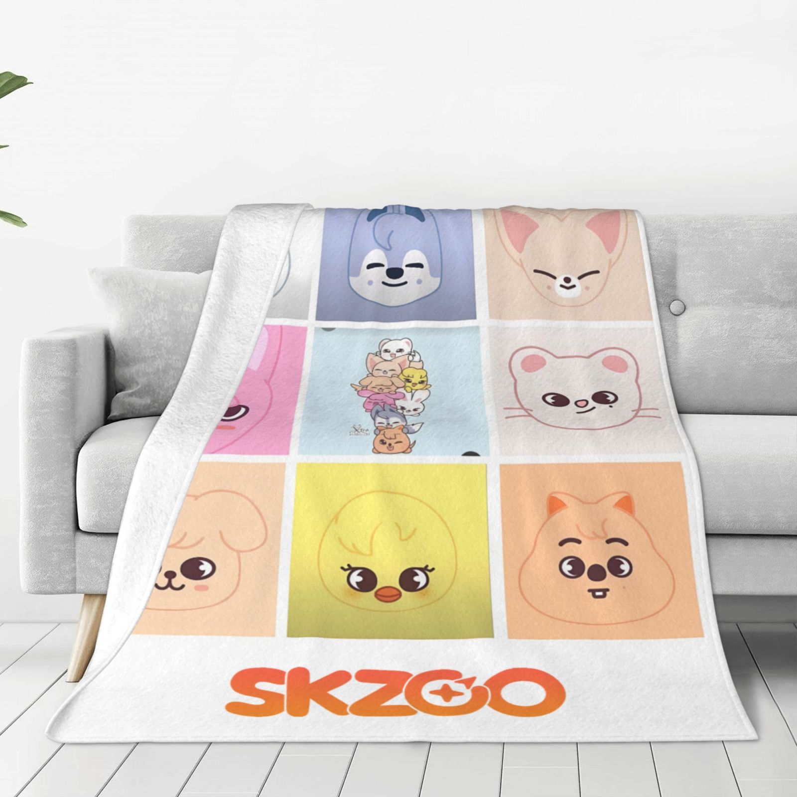 Stray Kids SKZOO Throw Blanket Couch Bed Sofa Soft Lightweight Warm ...