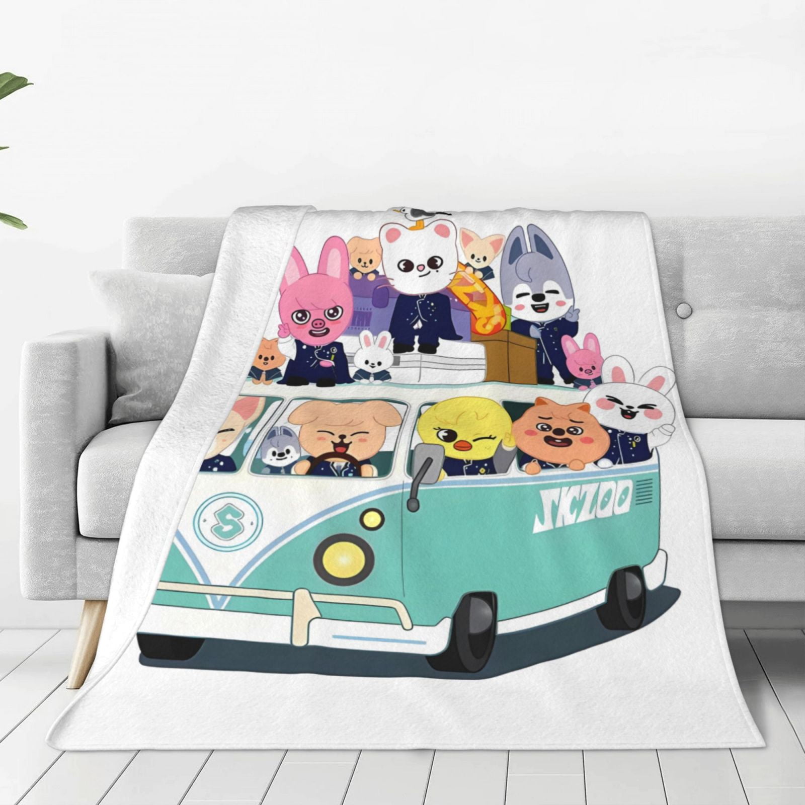 Stray Kids SKZOO Throw Blanket Couch Bed Sofa Soft Lightweight Warm ...
