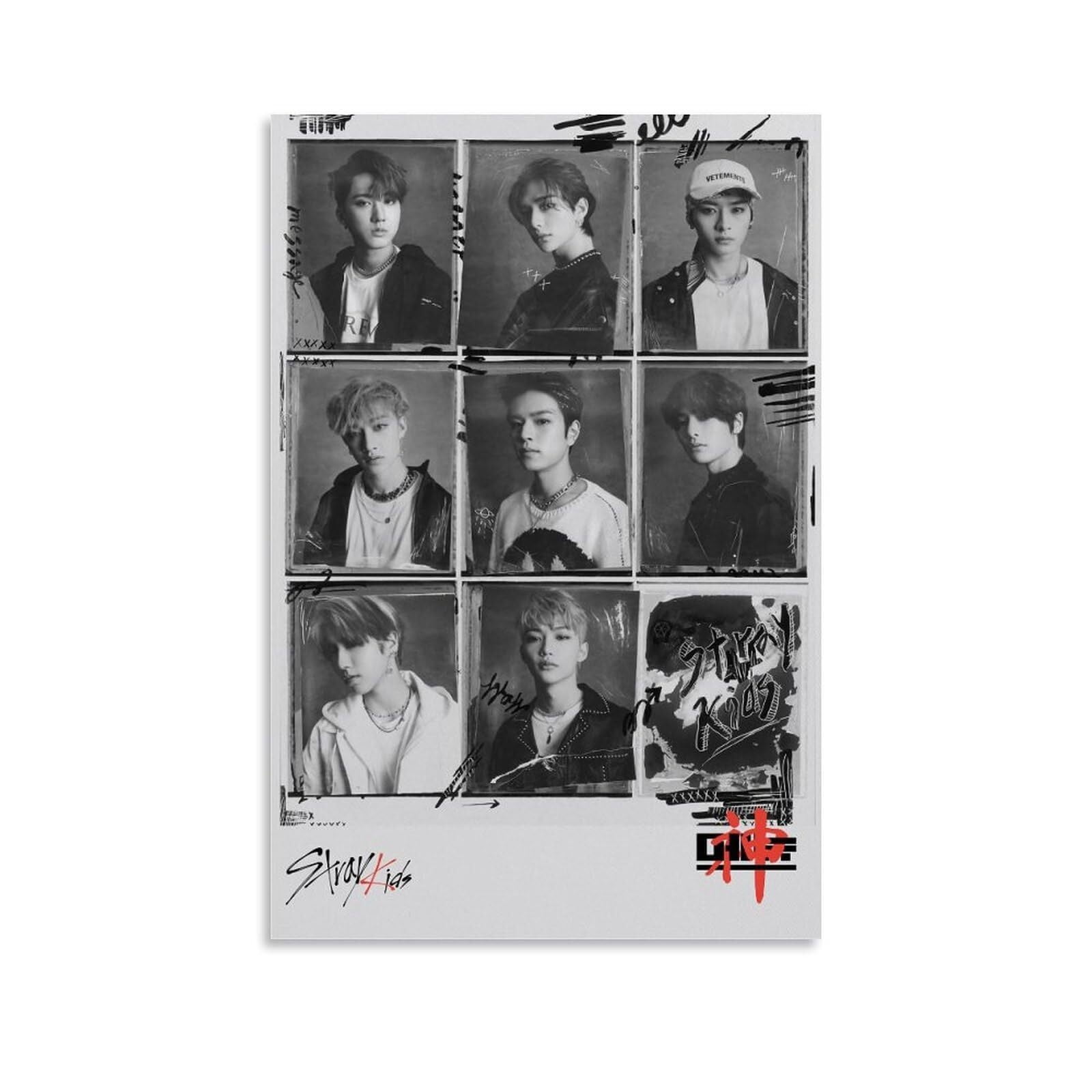 Stray Kids Skz Kpop Canvas Art Painting - Wall Poster Decor for Bedroom ...
