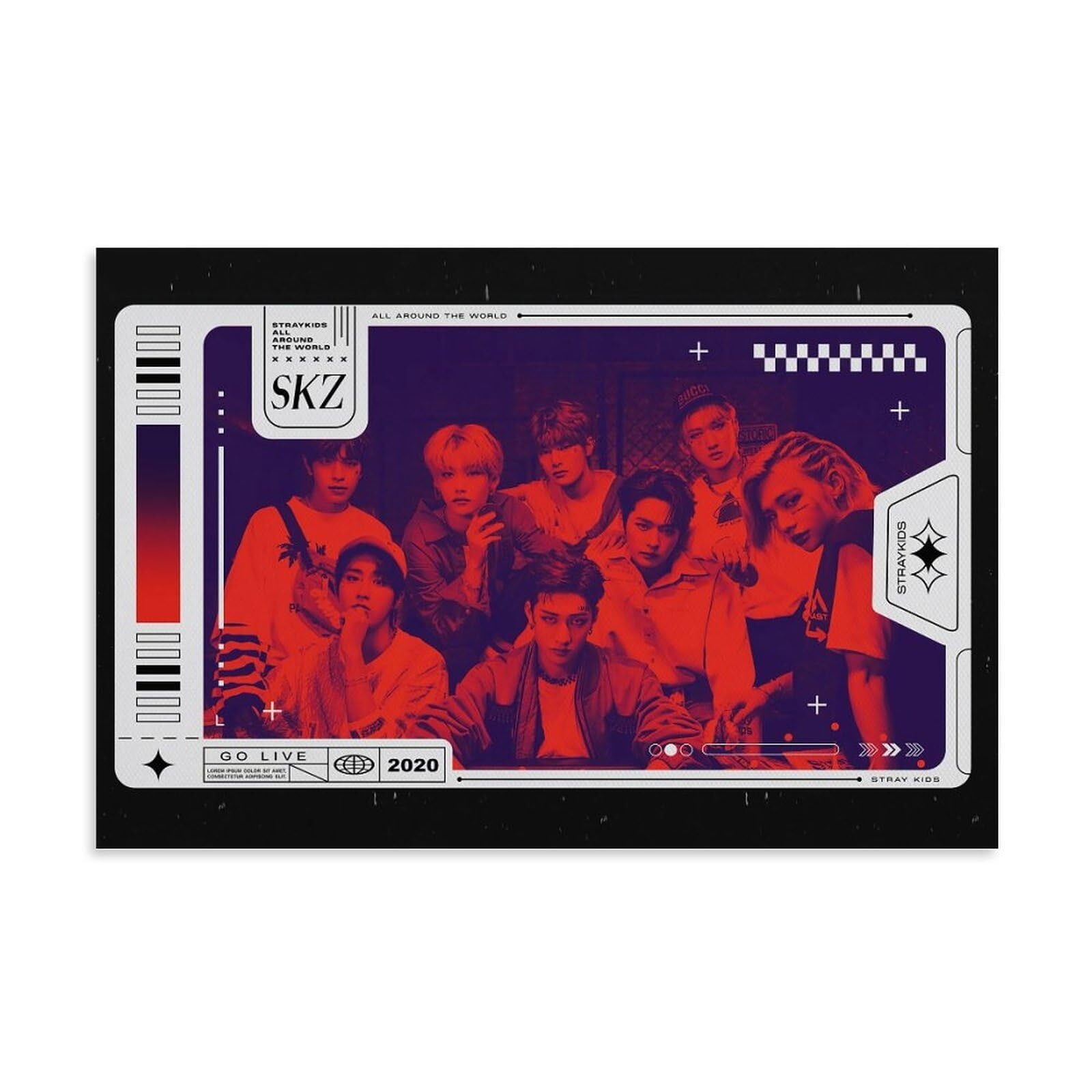 Stray Kids Skz Kpop Canvas Art Painting - Wall Poster for Bedroom & Gym ...