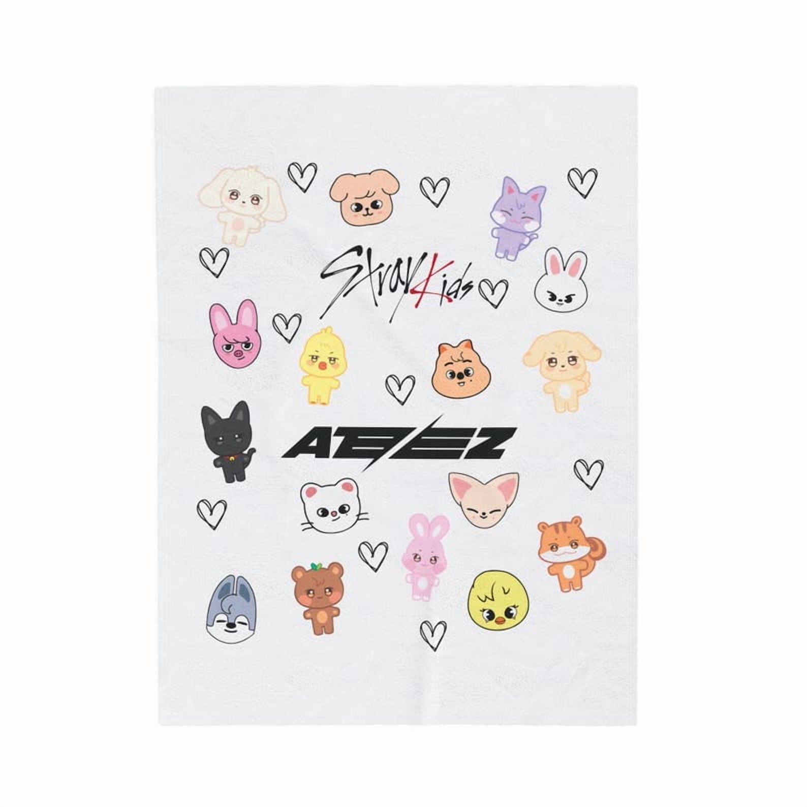 Stray Kids Skzoo Ateez Aniteez Velveteen Plush Blanket, Multifandom, K ...