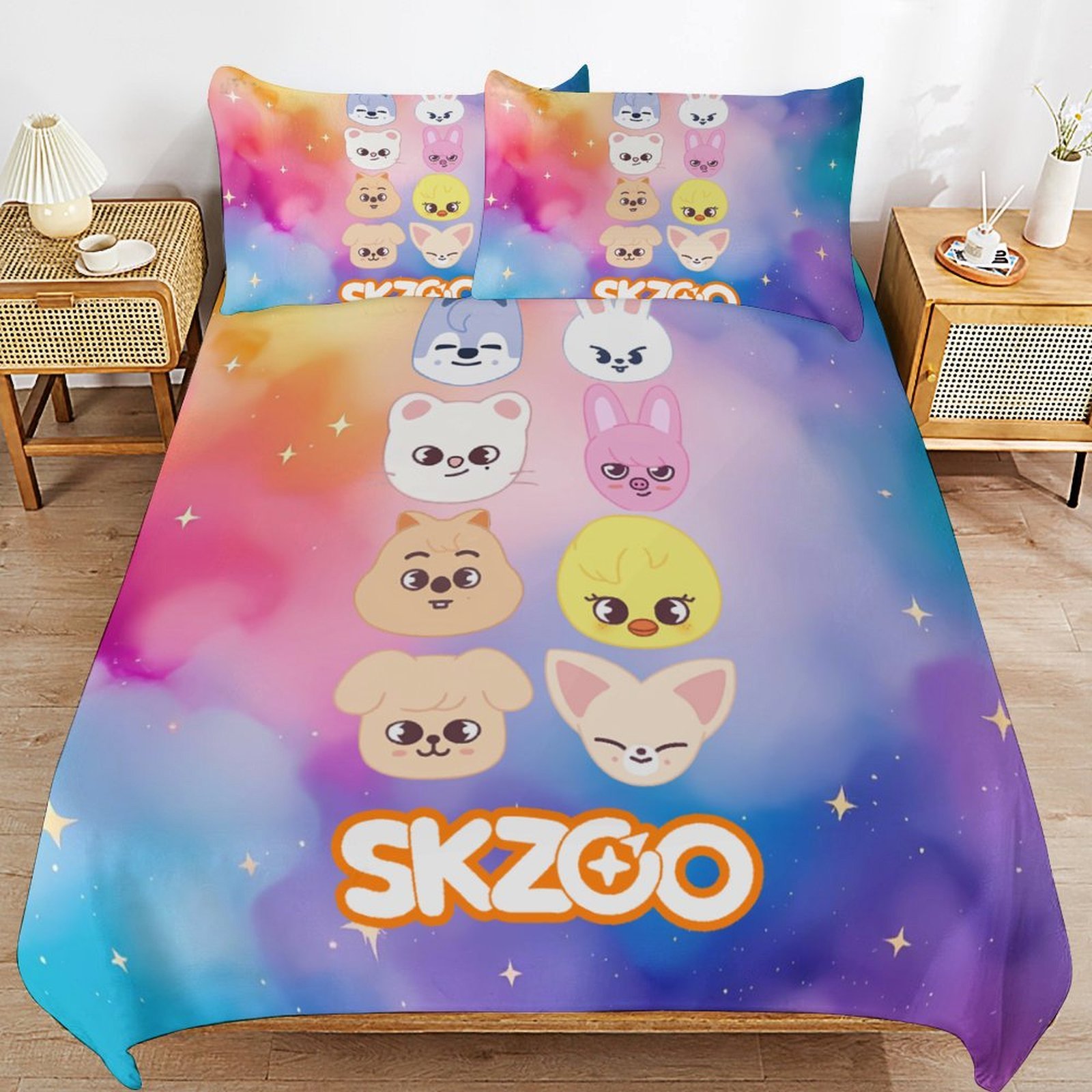 Stray Kids Skzoo Bed Duvet Cover Microfiber Bedding Sets 3D Printed ...