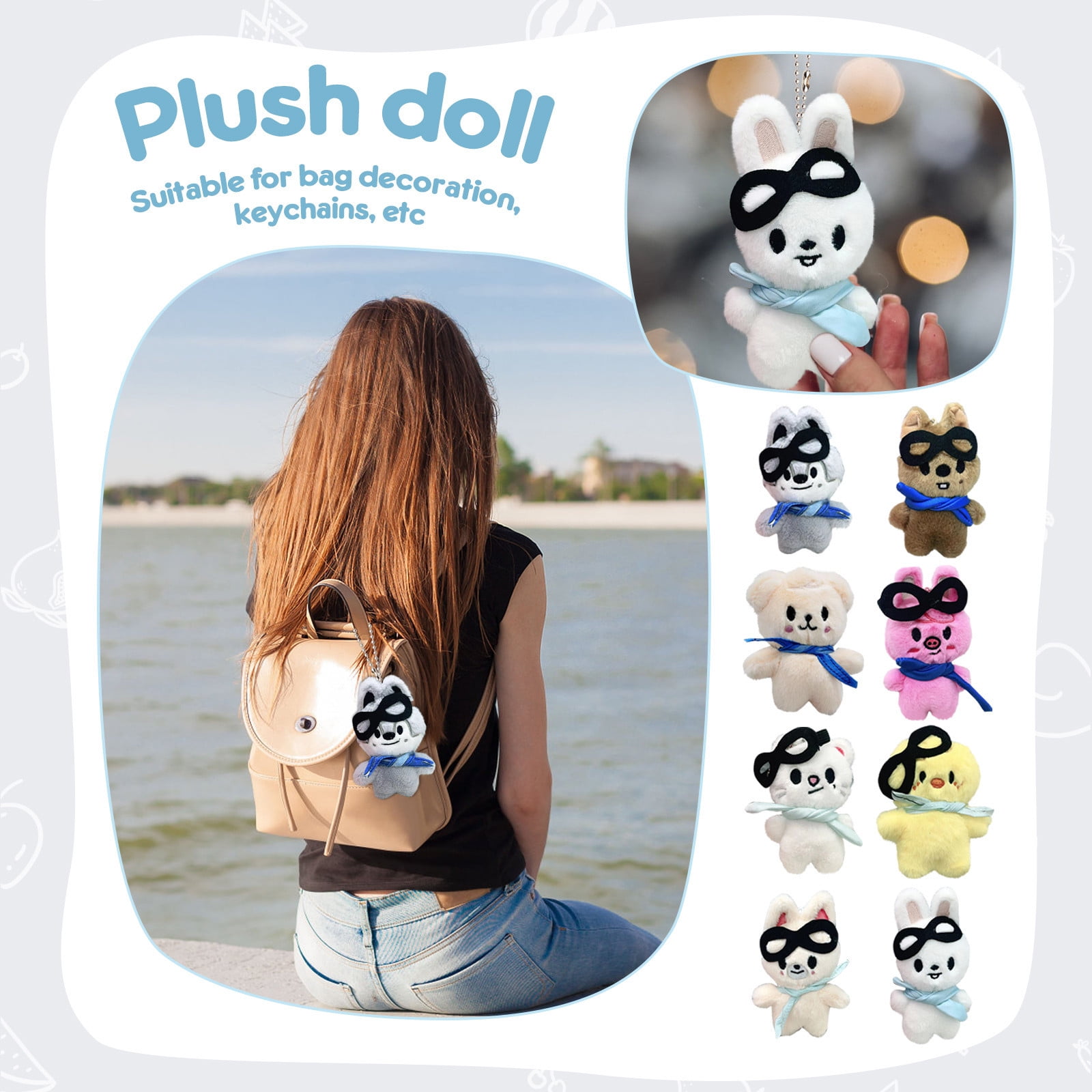 Stray Kids Skzoo Plush Keychains 3.94', Cute Stray Kids Merch Cartoon ...