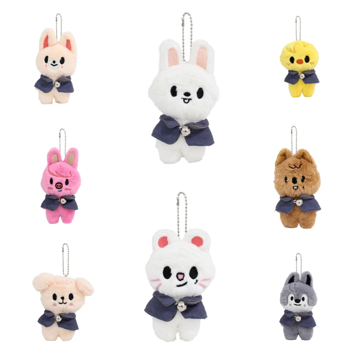 Stray Kids Skzoo Plush Keychains, Cute Stray Kids Merch Cartoon Style ...