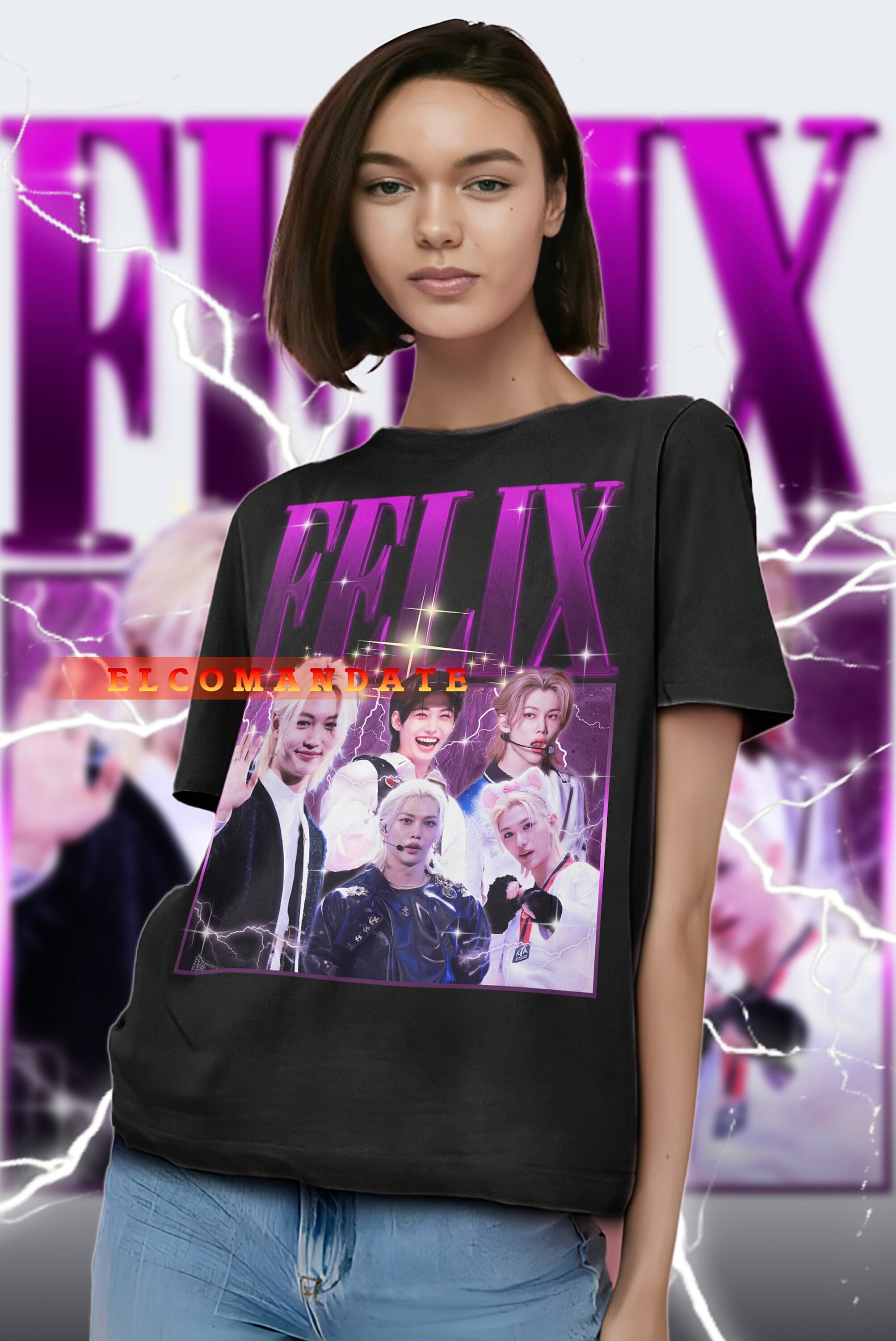 Stray Kids T-shirt Felix Stray Kids Kpop Merch Kpop T-shirt Felix T ...