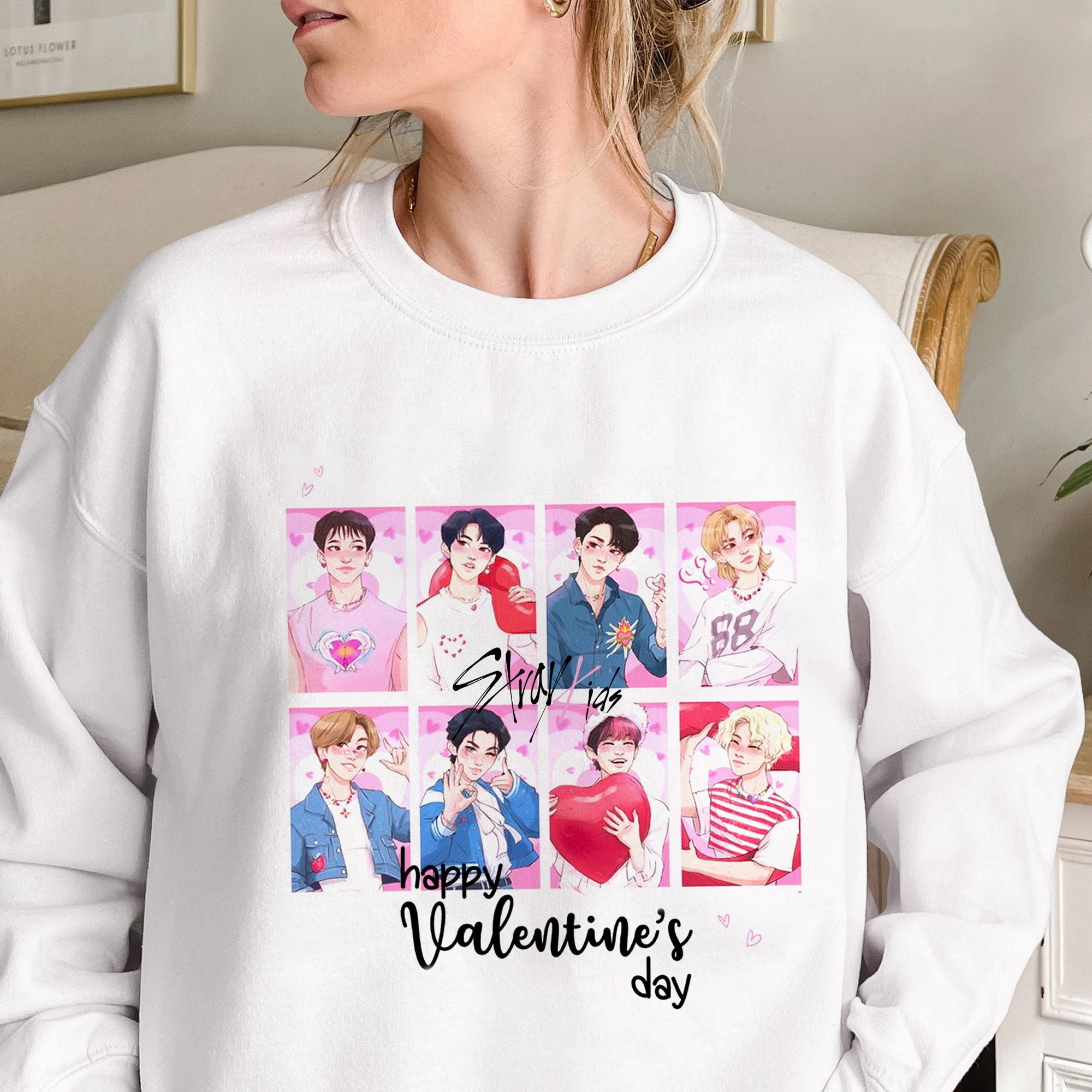 Stray Kids Valentine Tshirt, Happy Valentine's Day SKZ Sweatshirt ...