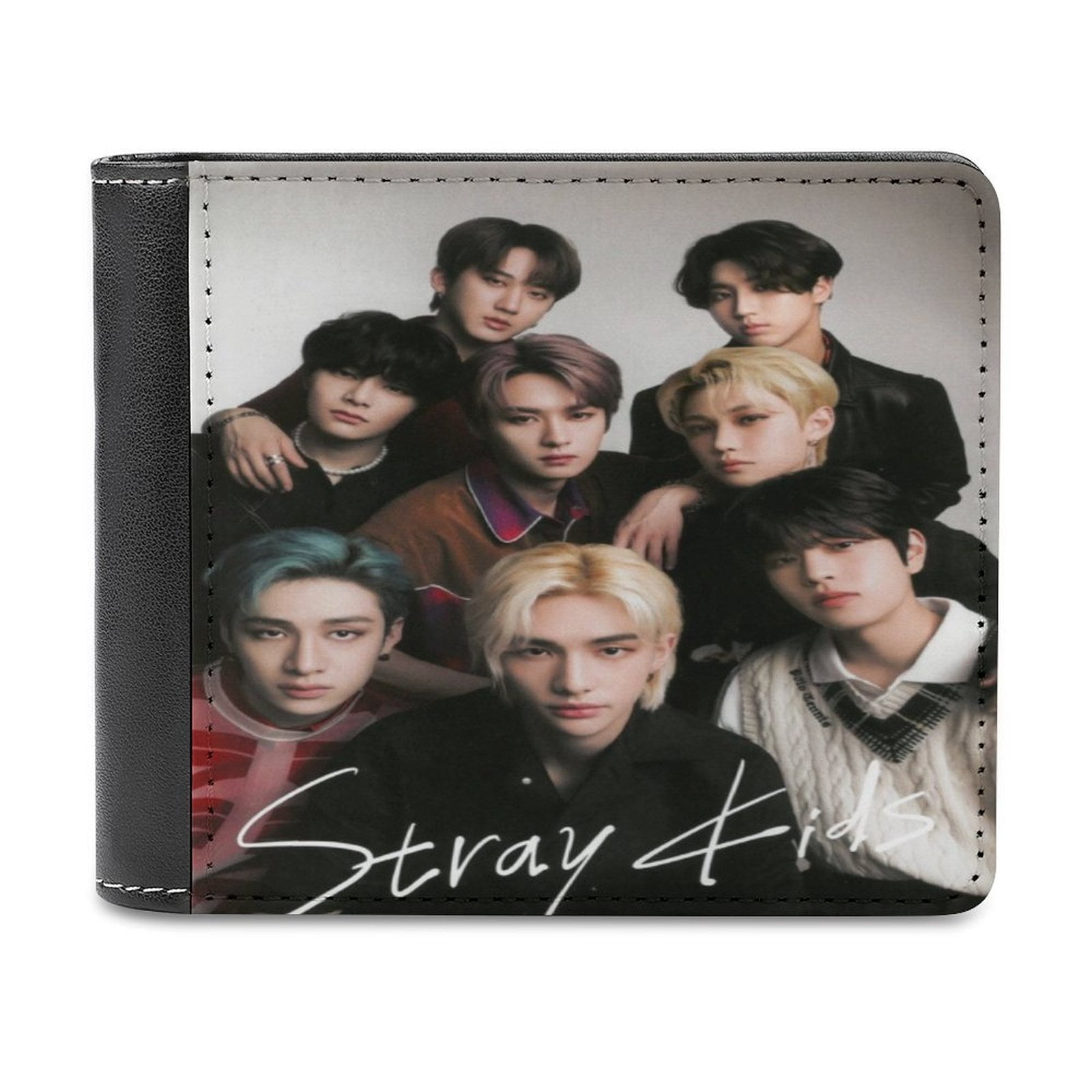 Stray Kids Wallet Billfold Card Holder Bifold Wallet Purse PU Leather ...