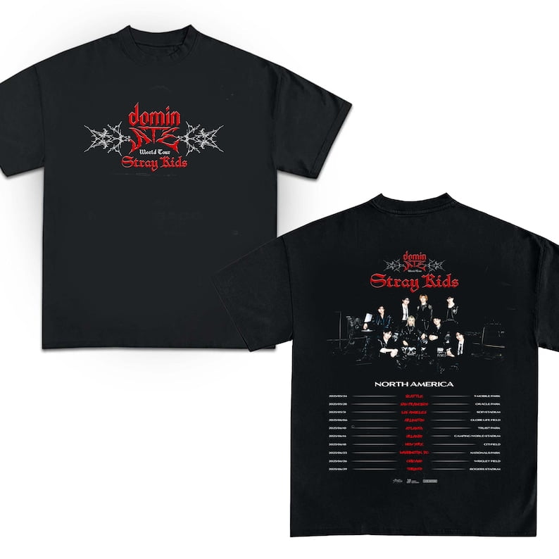 Stray Kids World Tour 2025 Tshirt, Stray Kids Europe Shirt, dominATE ...