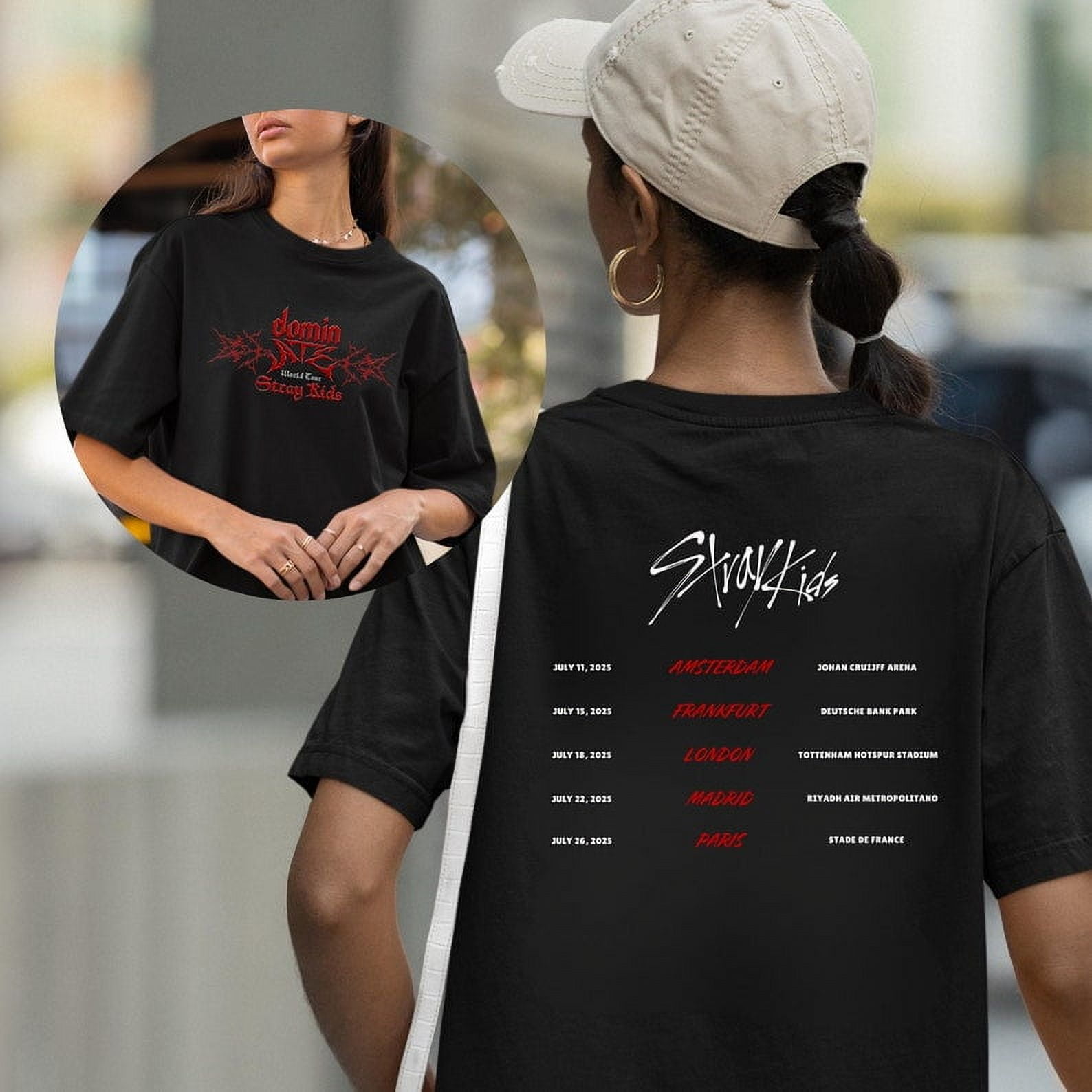 Stray Kids World Tour 2025 Tshirt, Stray Kids Europe Shirt, dominATE ...