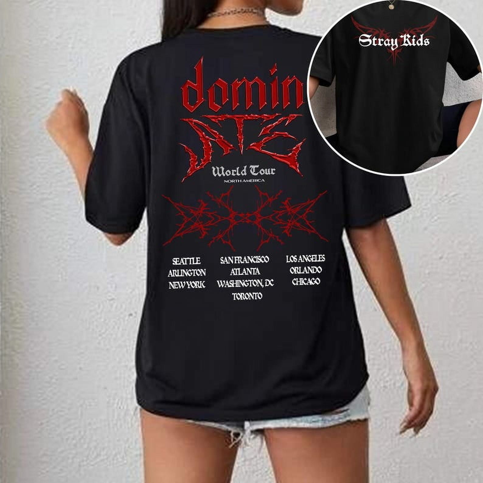 Stray Kids dominATE World Tour US 2025 T-shirt, Stray kids Hop T-Shirt ... Stray Kids dominATE World Tour US 2025 T-shirt, Stray kids Hop T-Shirt ...