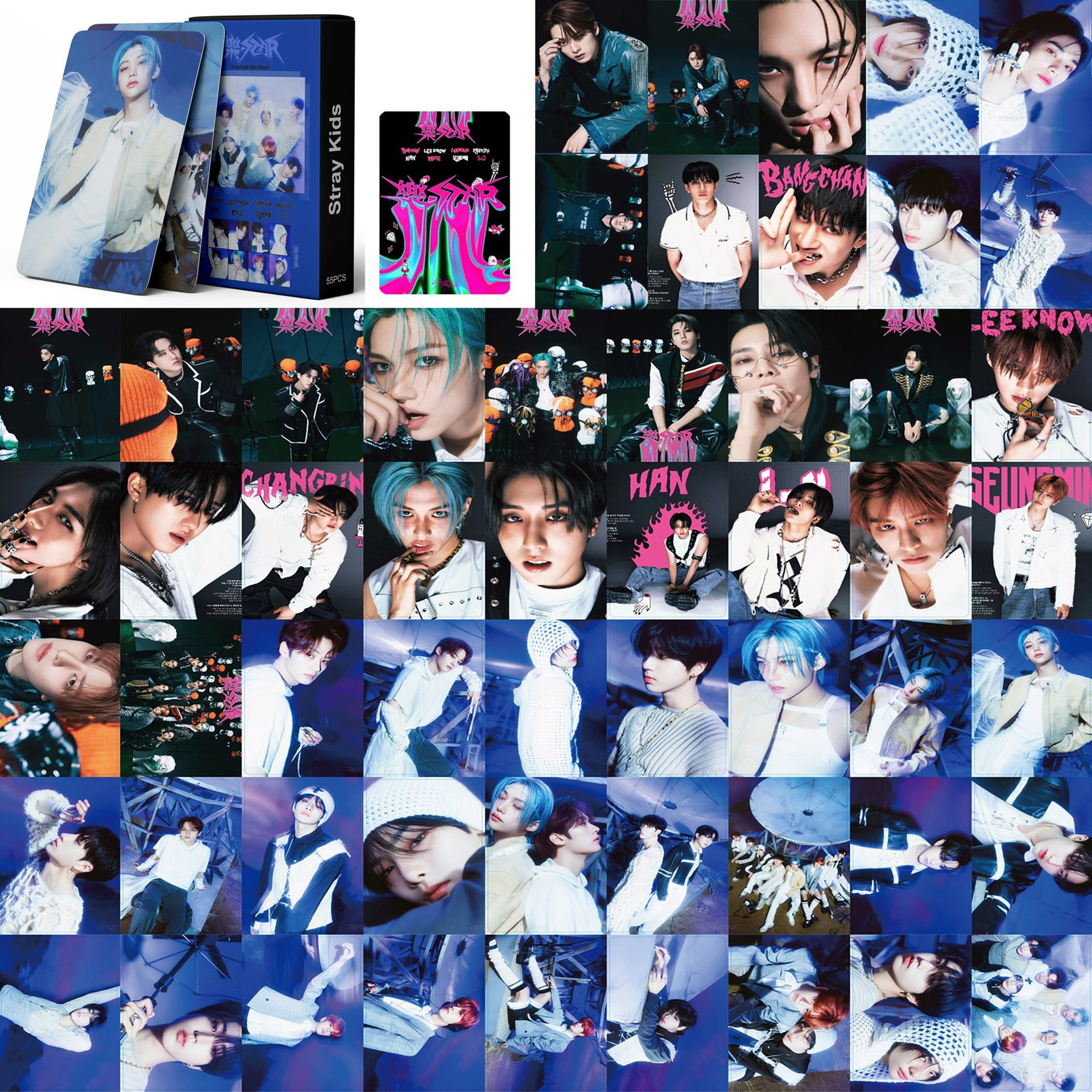 Stray Merch, 55Pcs SKZ Rock Star Album Photo Cards, Pop Star Peripheral ...