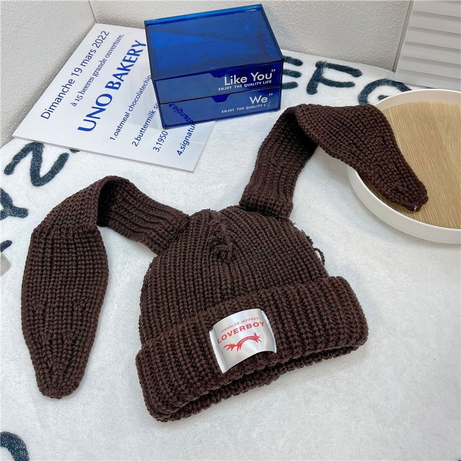 StrayKids HyunJin Solid Color Knitted Hat INS Style Letter Label Niche ...