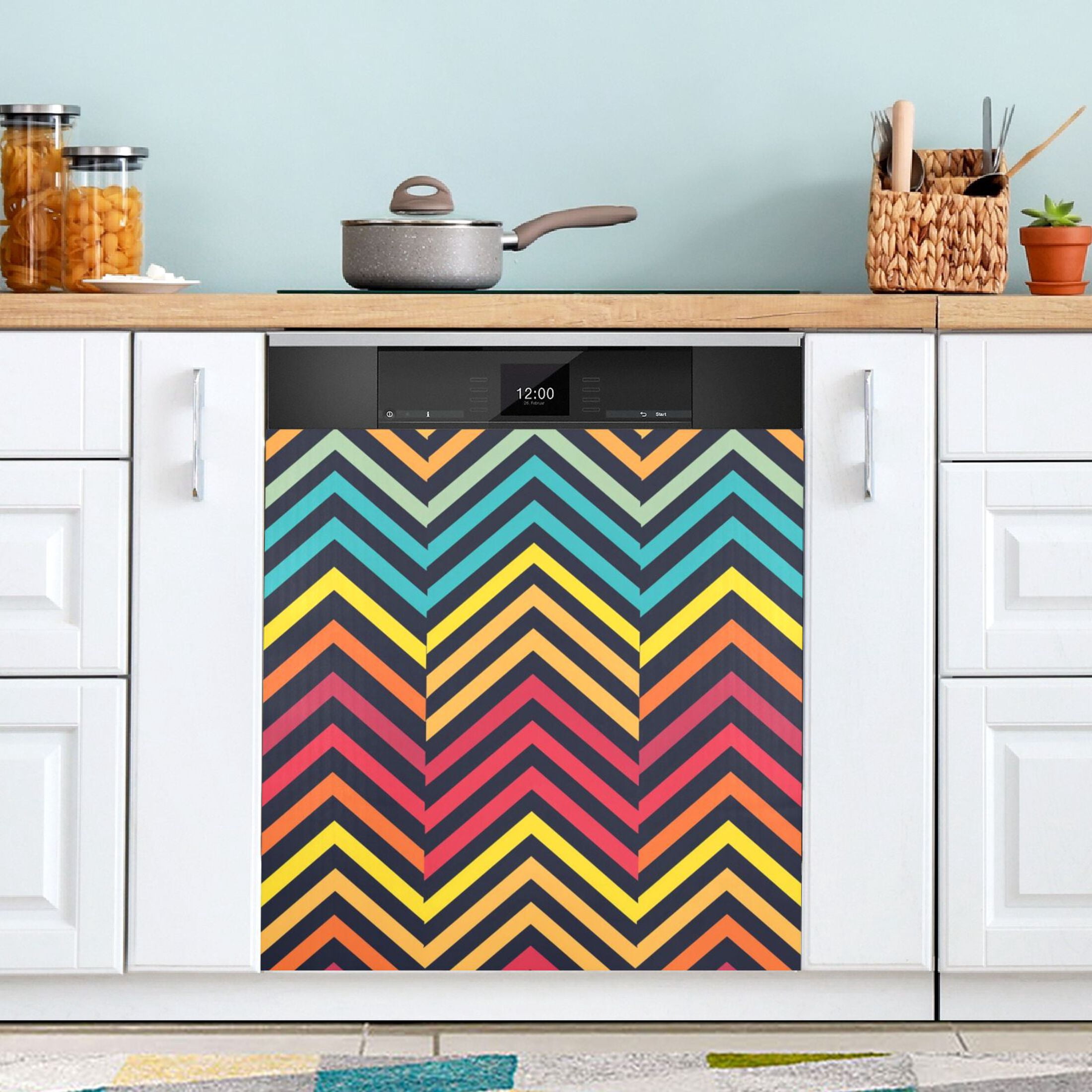 Streak Line Magnetic Dishwasher Cover Magnet Refrigerator Dishwashers ...