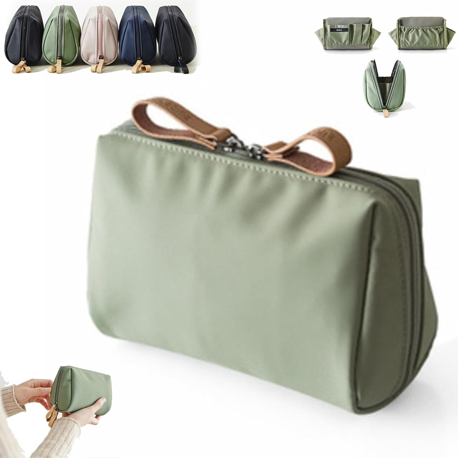 Strealinem Streamline Travel Makeup Pouch for Women, Portable Mini ...