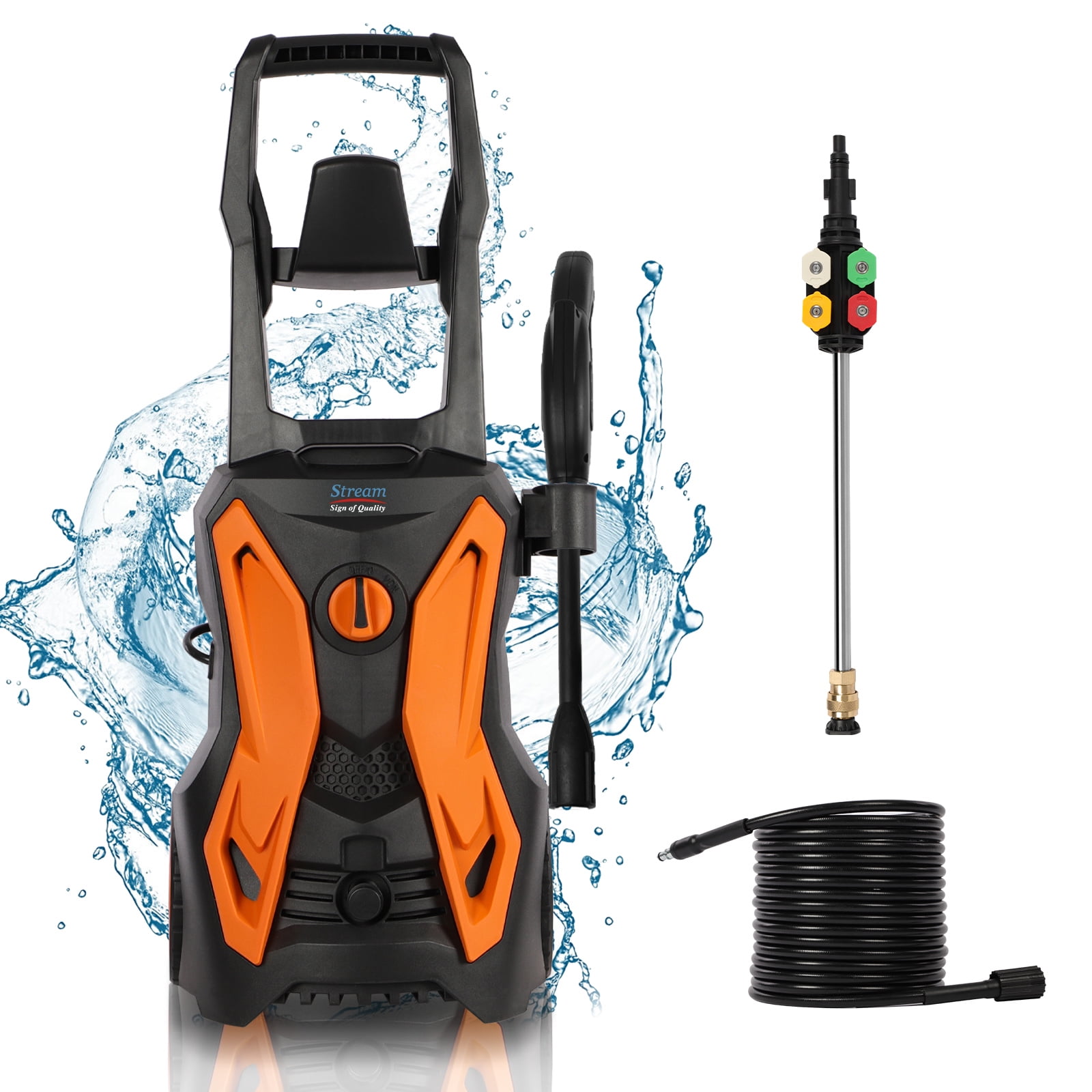 Stream Electric Power Pressure Washer, Rated 2.6GPM 3200PSI Pressure ...