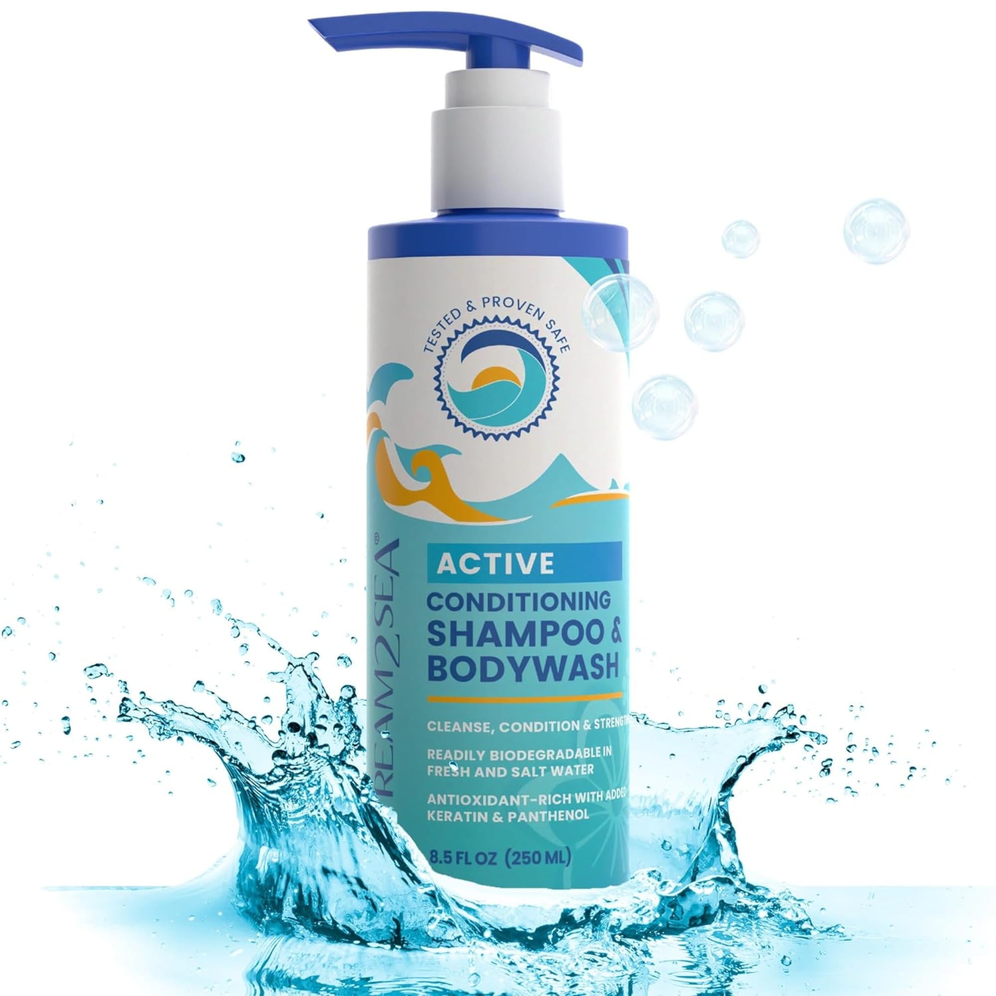 Stream2Sea 3 in 1 Non Toxic Shampoo, Conditioner and Body Wash - 8.5 fl ...