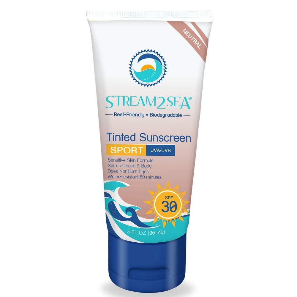 Stream2Sea All Natural Tinted Sunscreen for Face and Body with SPF 20 ...