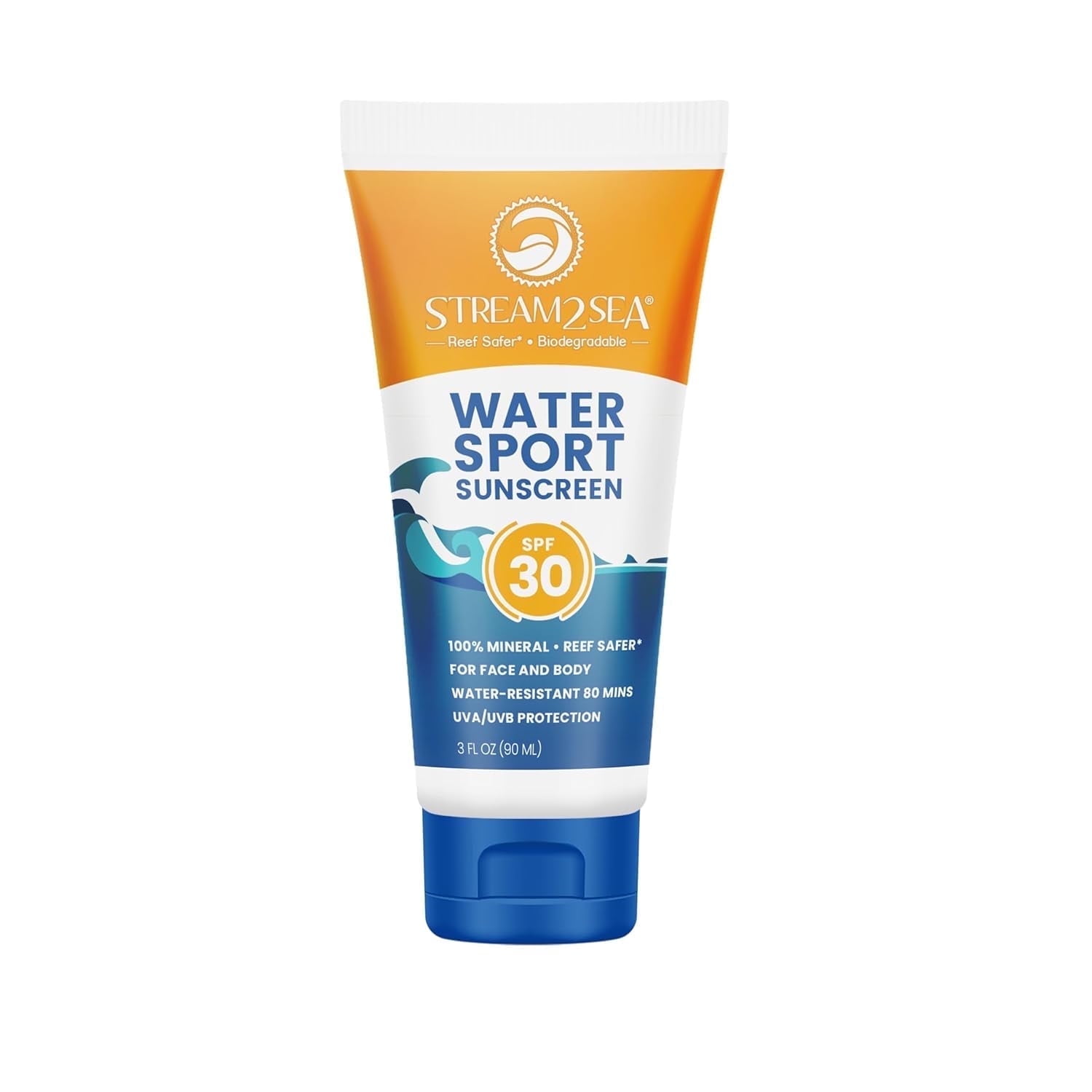 Stream2Sea SPF 30 Reef Safe Sunscreen for Face & Body, Paraben Free ...