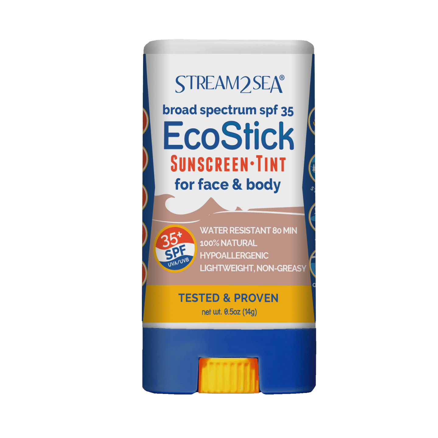 Stream2Sea Mineral Protector Solar SPF 35, Hypoallergenic Coral ...