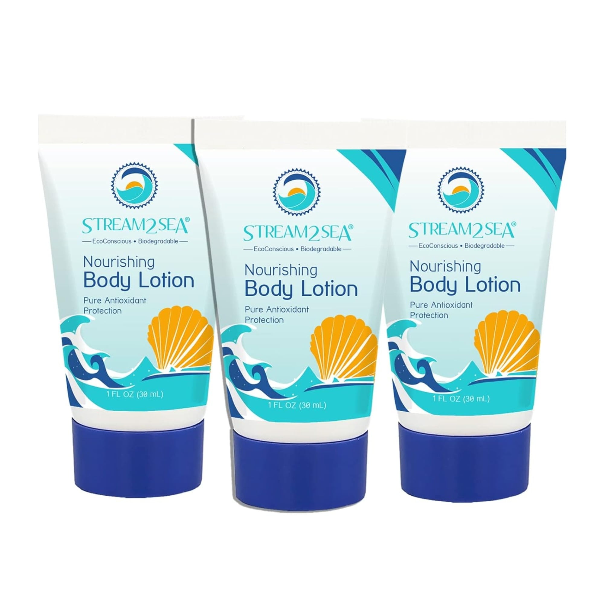 Stream2Sea Natural Scented Body Lotion for Men & Women, 1 fl oz - Pack of 3 - Walmart.com