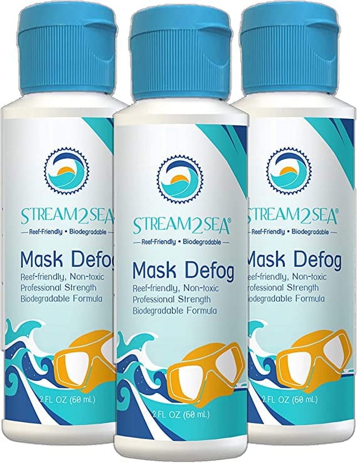 Stream 2 Sea, Reef Friendly Mask Defog, 3 Pack, Long Lasting Clarity ...