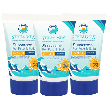 Stream2Sea All Natural Tinted Sunscreen for Face and Body with SPF 20, 3 fl oz - Walmart.com