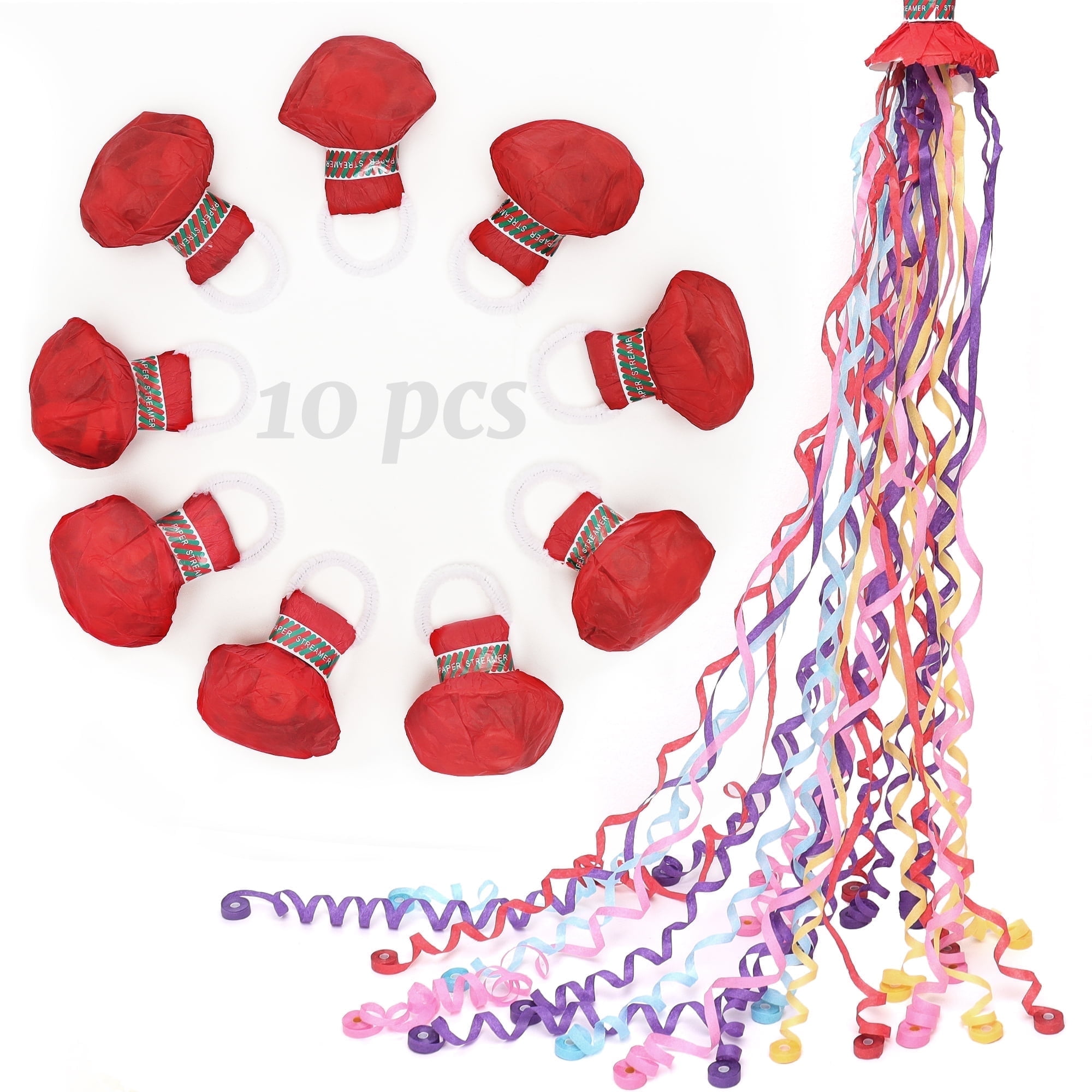 Hand Throw Streamers No Mess Confetti Poppers 10 Pack for St. Patrick'S ...