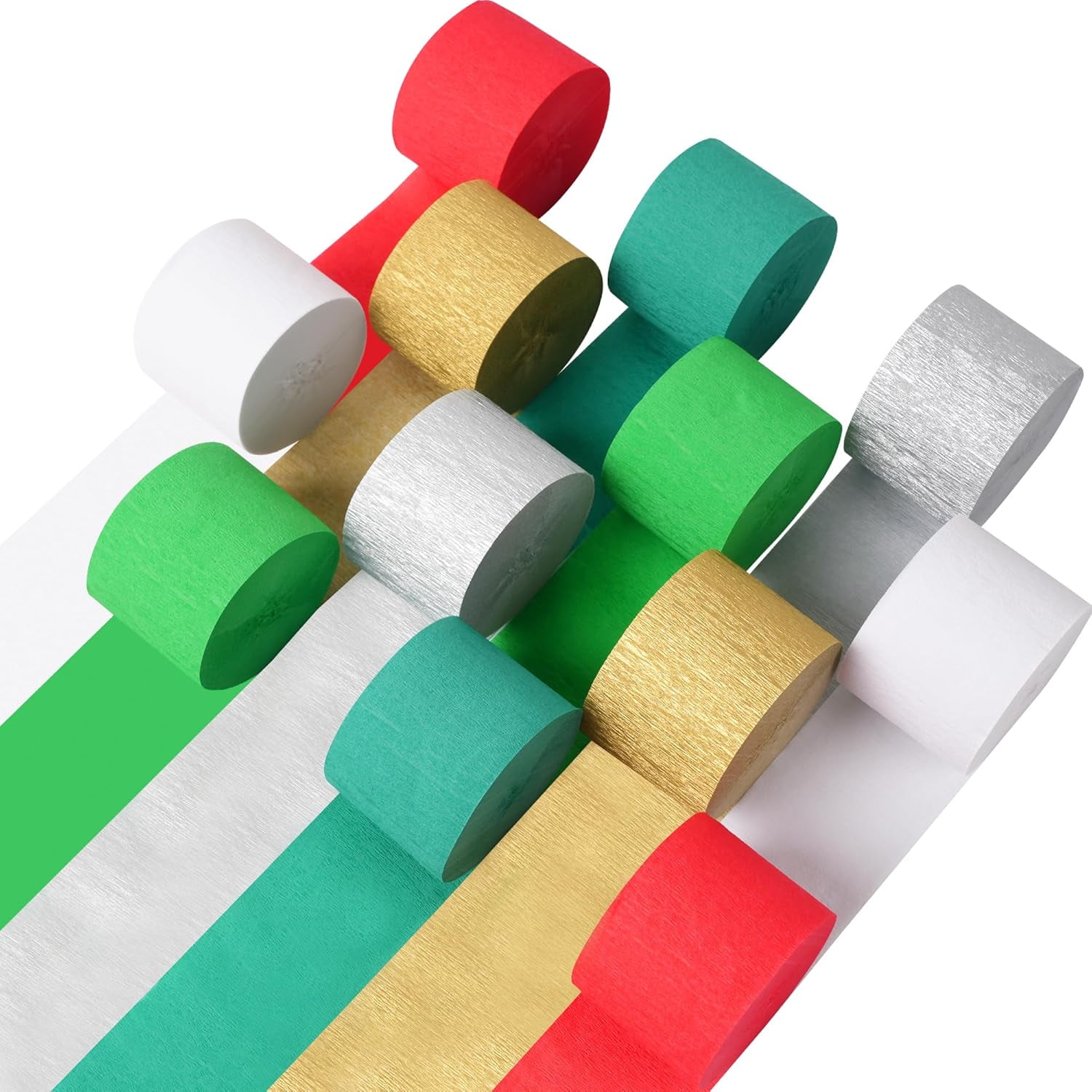 Streamers, 12 Rolls Christmas Crepe Paper Streamers, 6 Colors Christmas ...