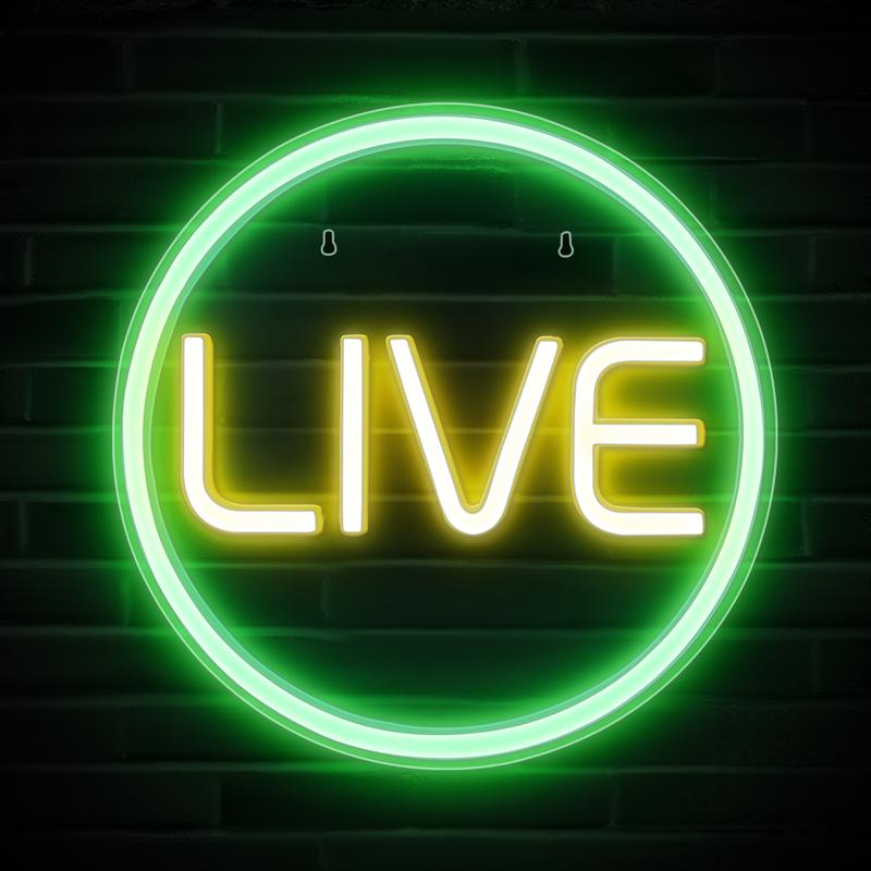 Streamers/Gamers - Round LED Sign for Studio, Wall, Bedroom, Game Room ...