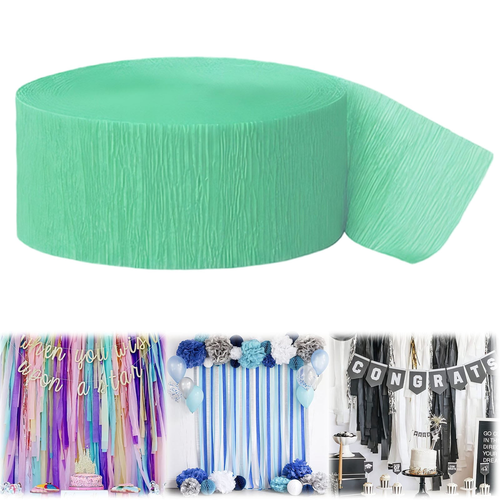 Streamers Party Decorations,Crepe Paper Streamers, 1 Rolls 82ft Party ...