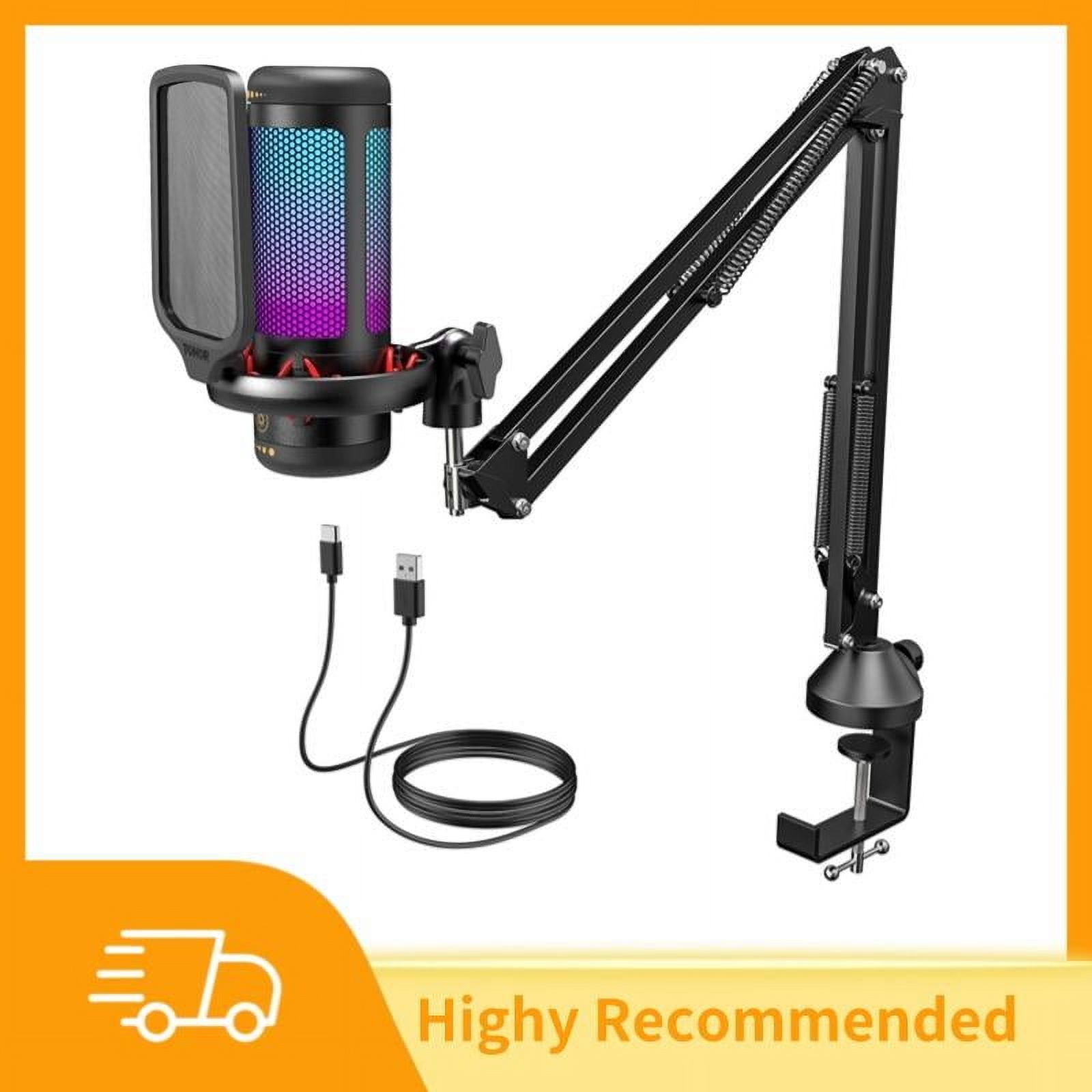 Streaming Gaming Microphone for PC, PS4/PS5, RGB Lighting, Easy Sound ...