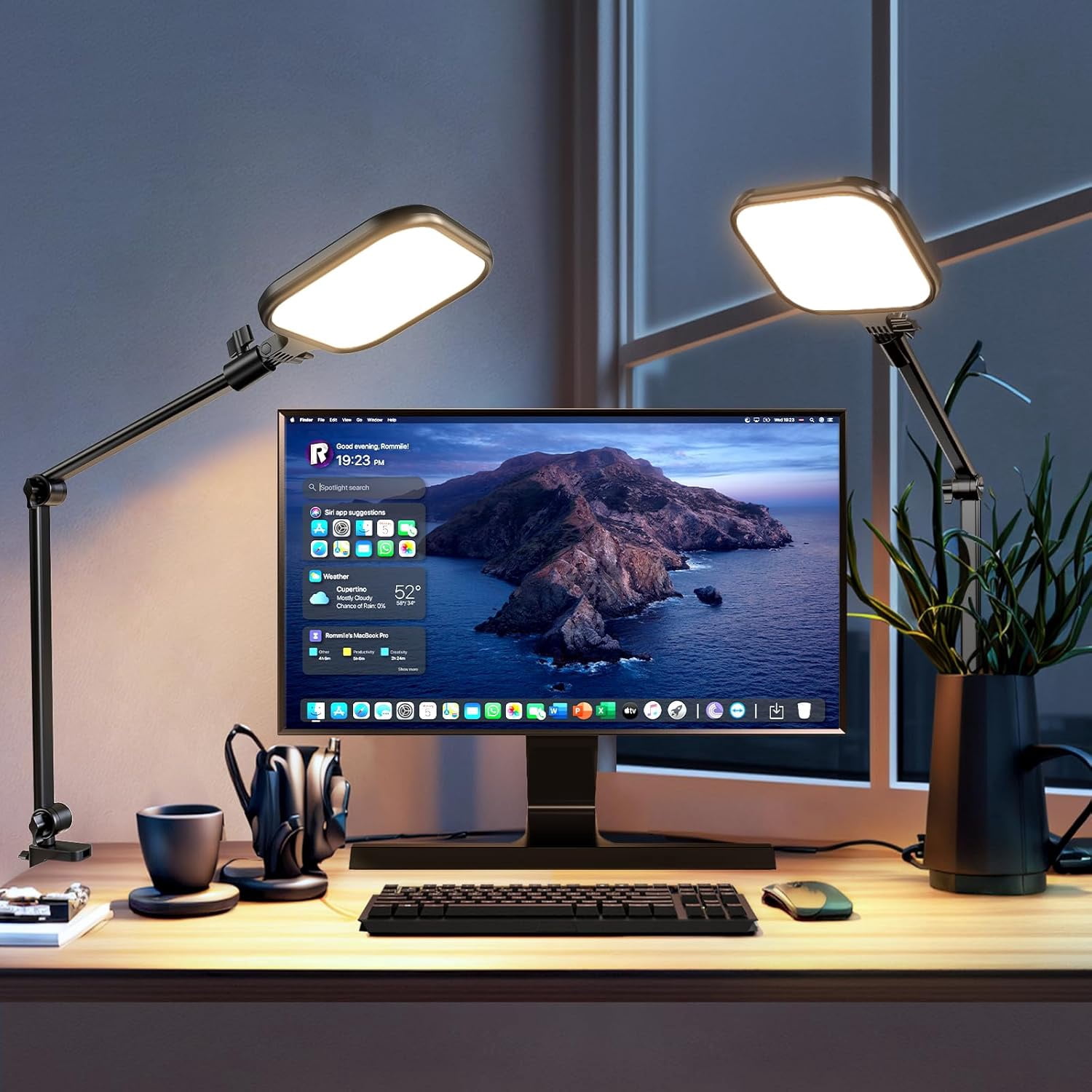 Streaming Light (1 Pack), 8" Ring Light for Desk with Clamp and ...