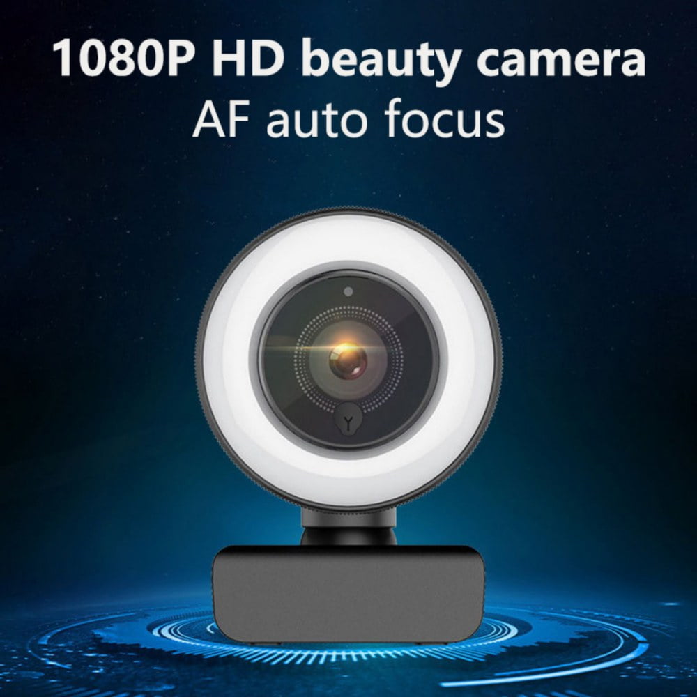 Streaming Webcam 1080P with Ring Light - HD Web Camera with Digital ...