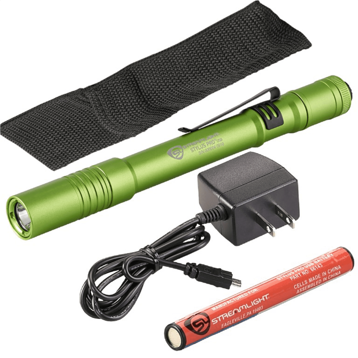 Streamlight 66145 Stylus Pro USB w/ 120V AC - Lime - Walmart Business ...