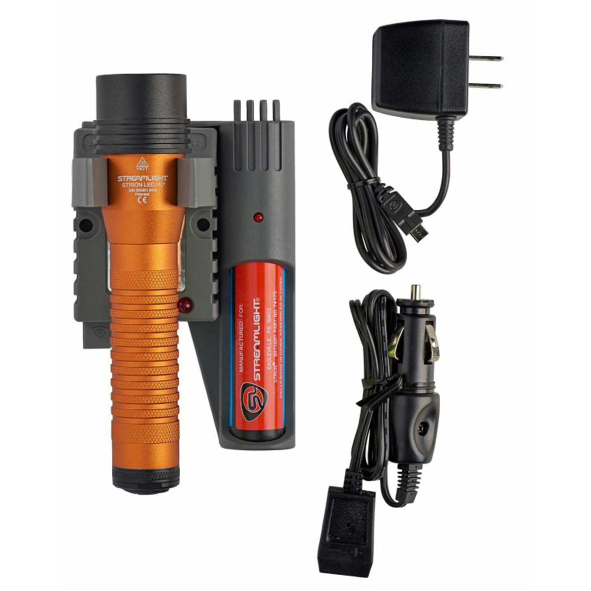 Streamlight 74785 Strion HL 120/DC Piggyback - Orange - Walmart.com