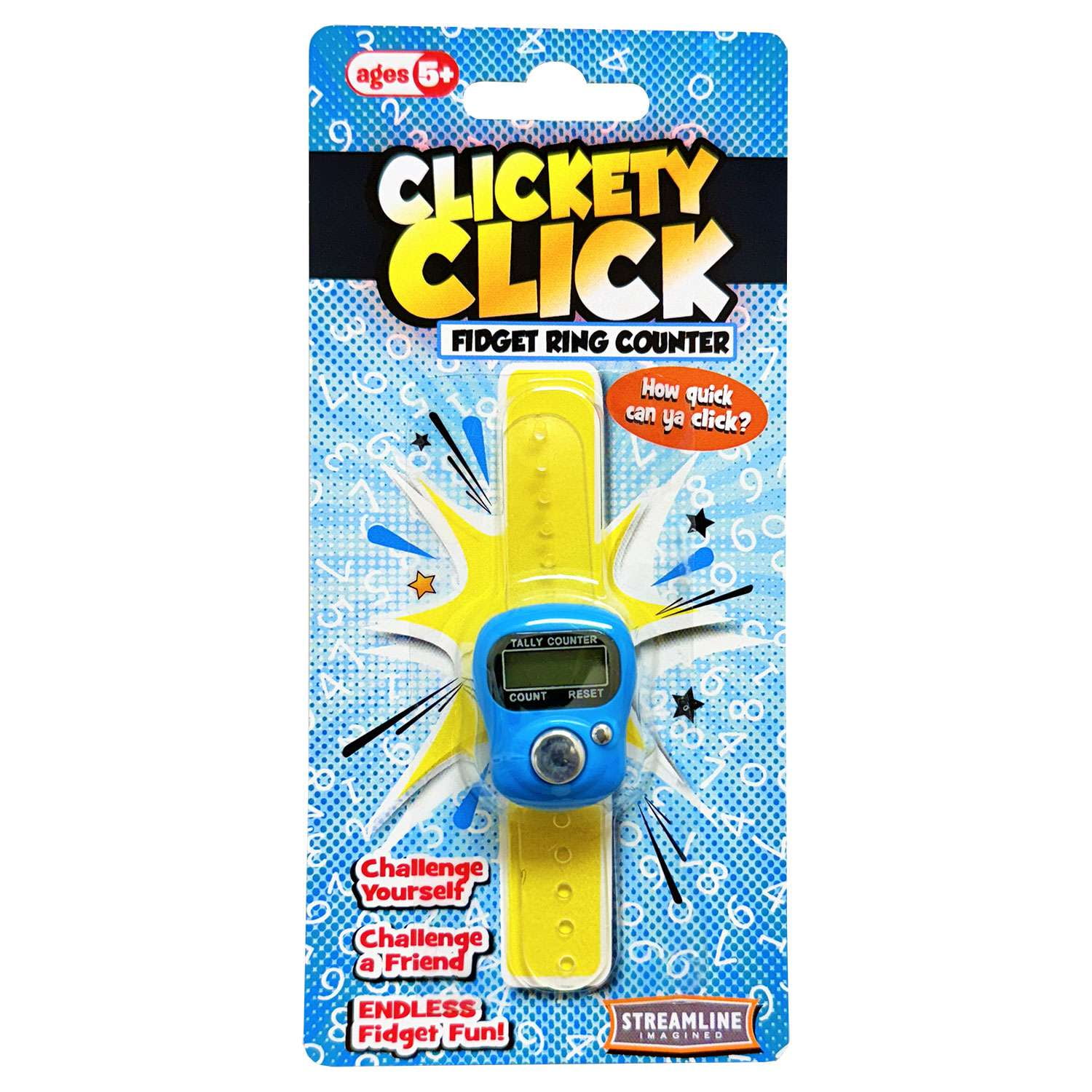 Streamline Clickety Click Fidget Ring Counter (1 RANDOM Color ...