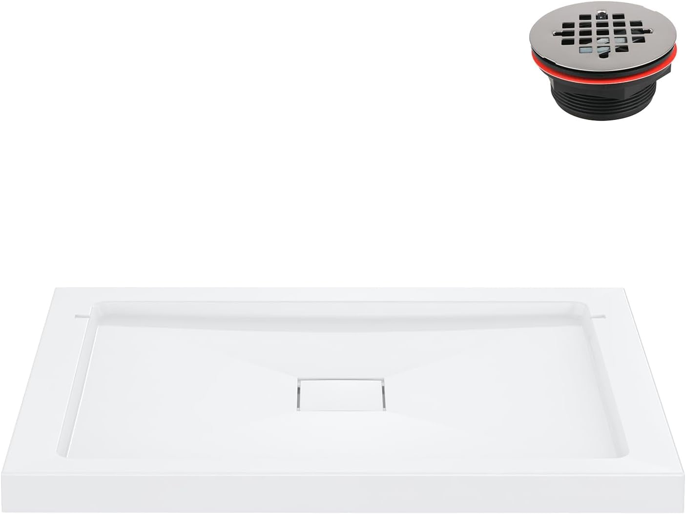 Streamline DT-2233-112 42 in. x 34 in. Corner PP Shower Base in Glossy ...