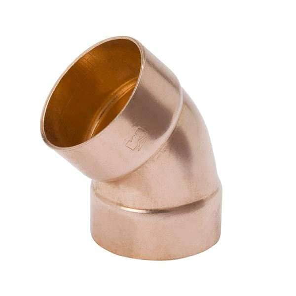 Streamline DWV Elbow,45 Deg.,Wrot Copper,2",CxC W 07422 - Walmart.com