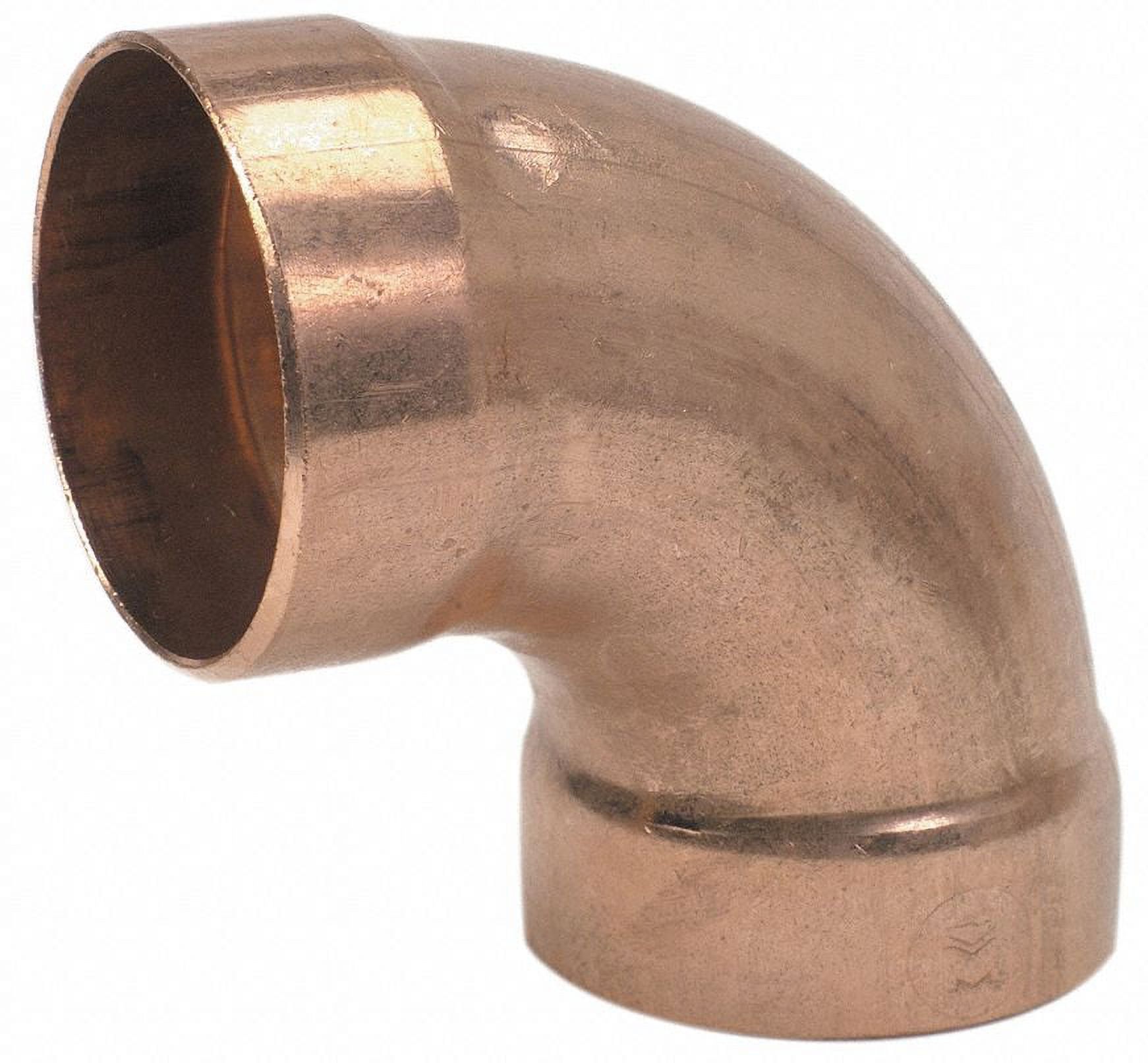 Streamline DWV Elbow,90 Deg,Wrot Copper,1-1/2",CxC W 07401 - Walmart.com