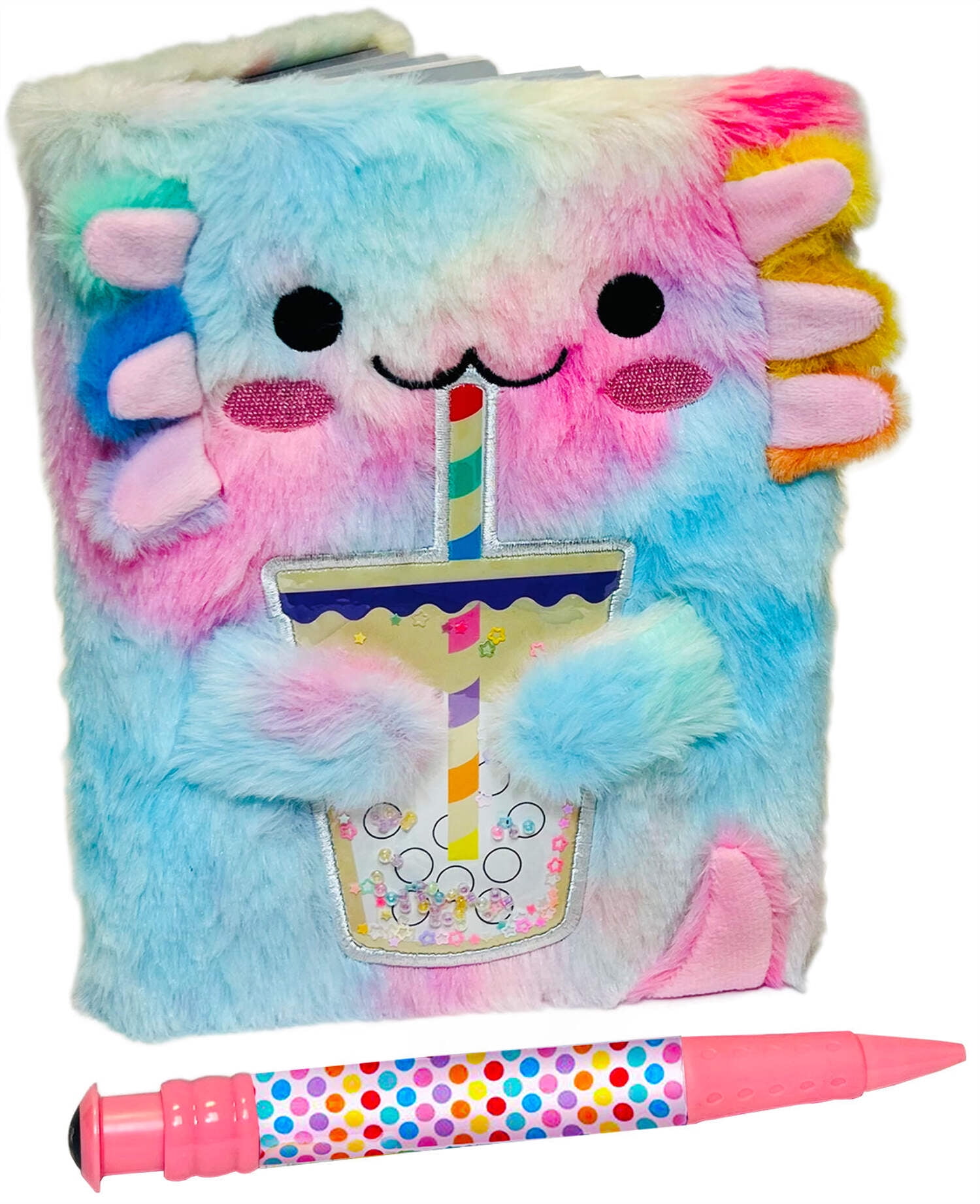 Streamline Imagined Plush Boba Axolotl Journal Pen Set - Walmart.com