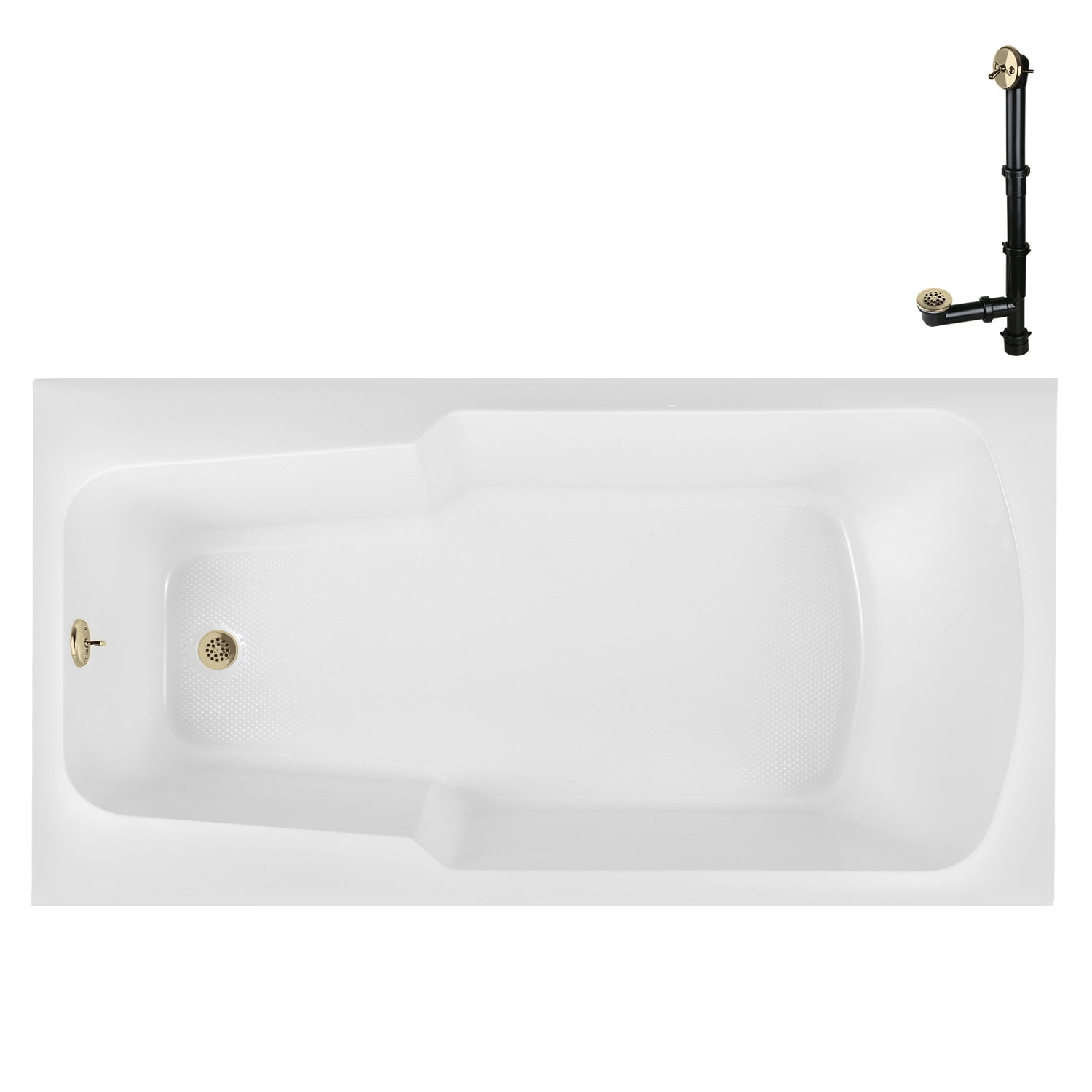 Streamline N-4210-727-PBR 72 in. x 36 in. Acrylic Soaking Drop-In ...